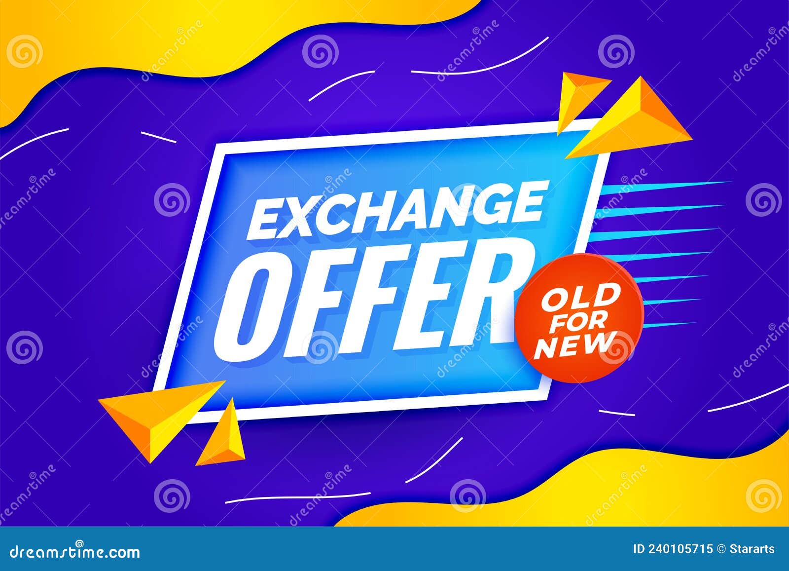 Exchange Old Product for New Modern Banner Design Stock Vector ...
