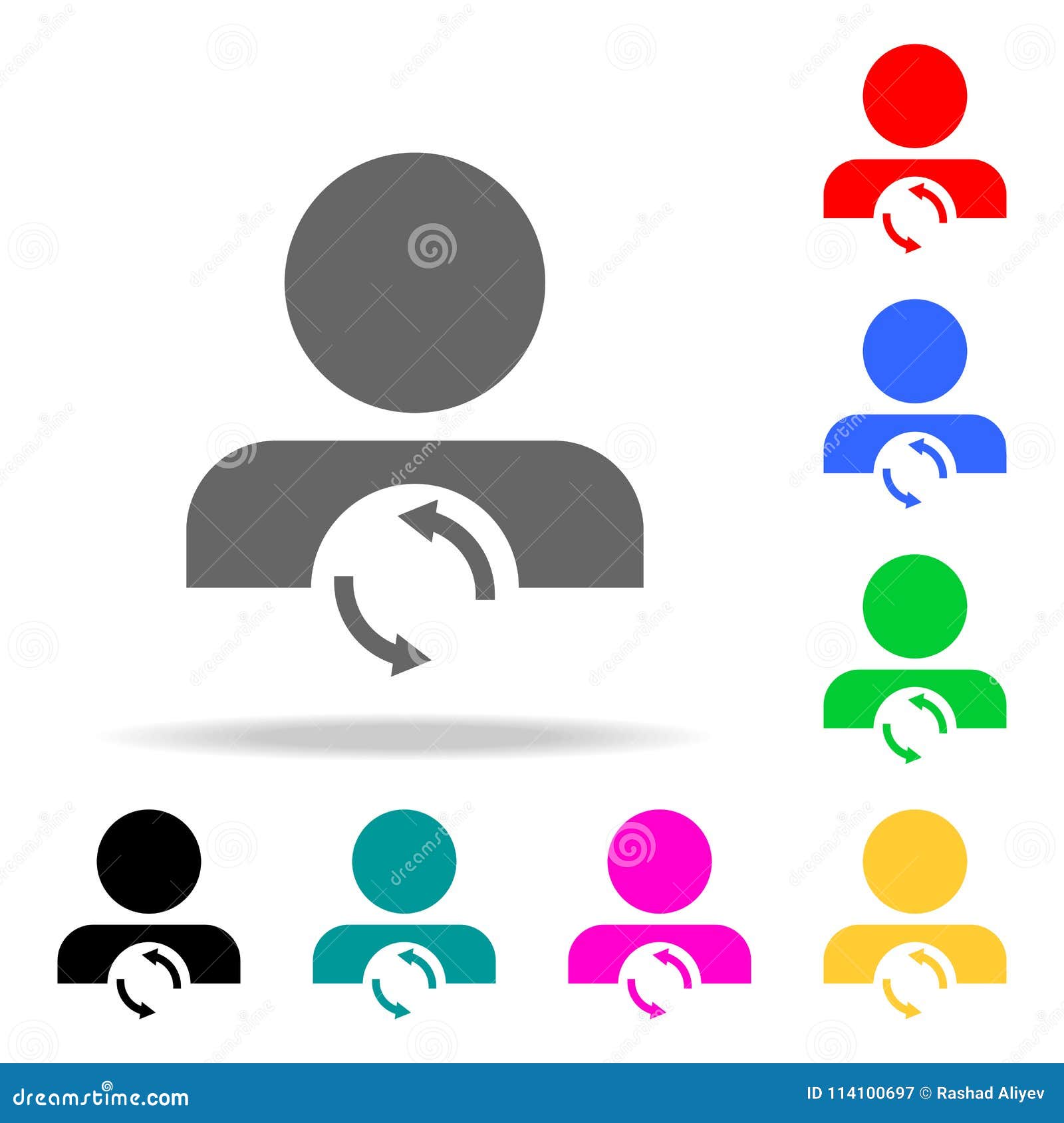 Exchange of Personnel Icon. Elements of Teamwork Multi Colored Icons ...