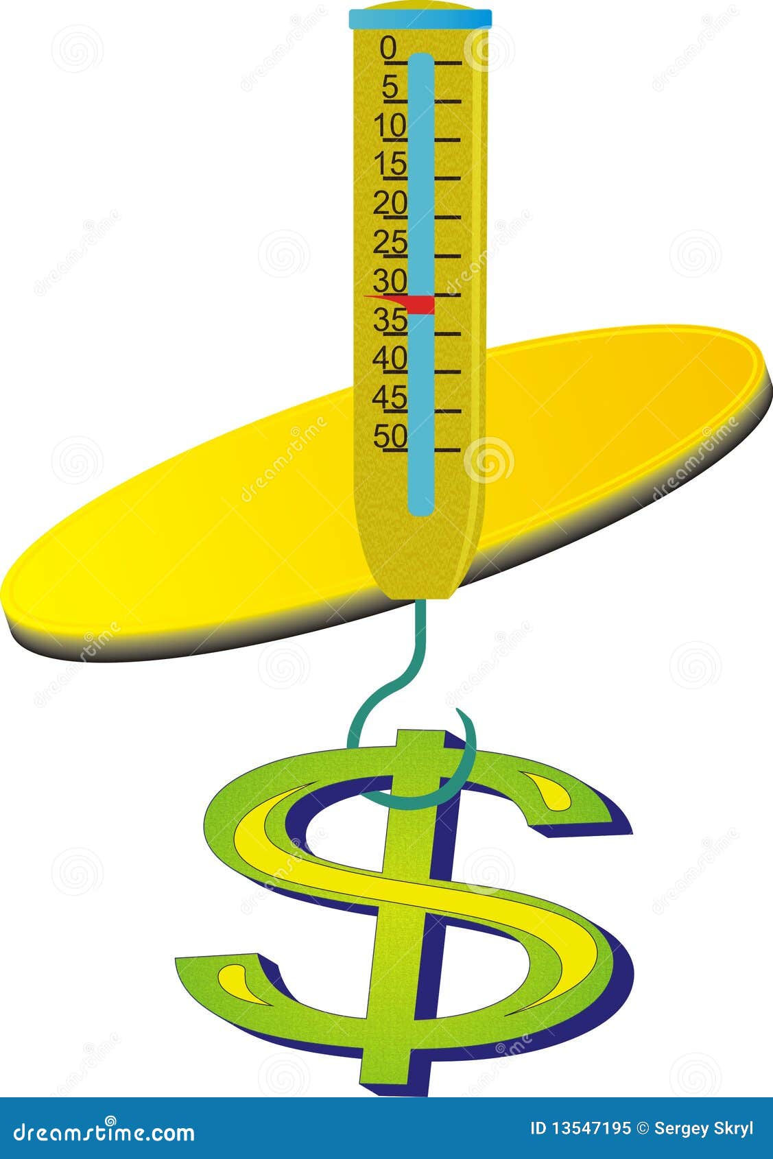 Exchange Rate of the Dollar Stock Vector - Illustration of hook ...