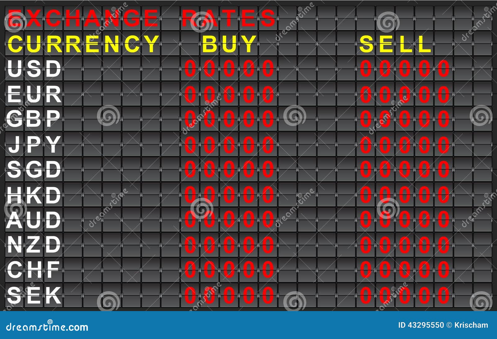Exchange rate stock illustration. Illustration of countries - 43295550