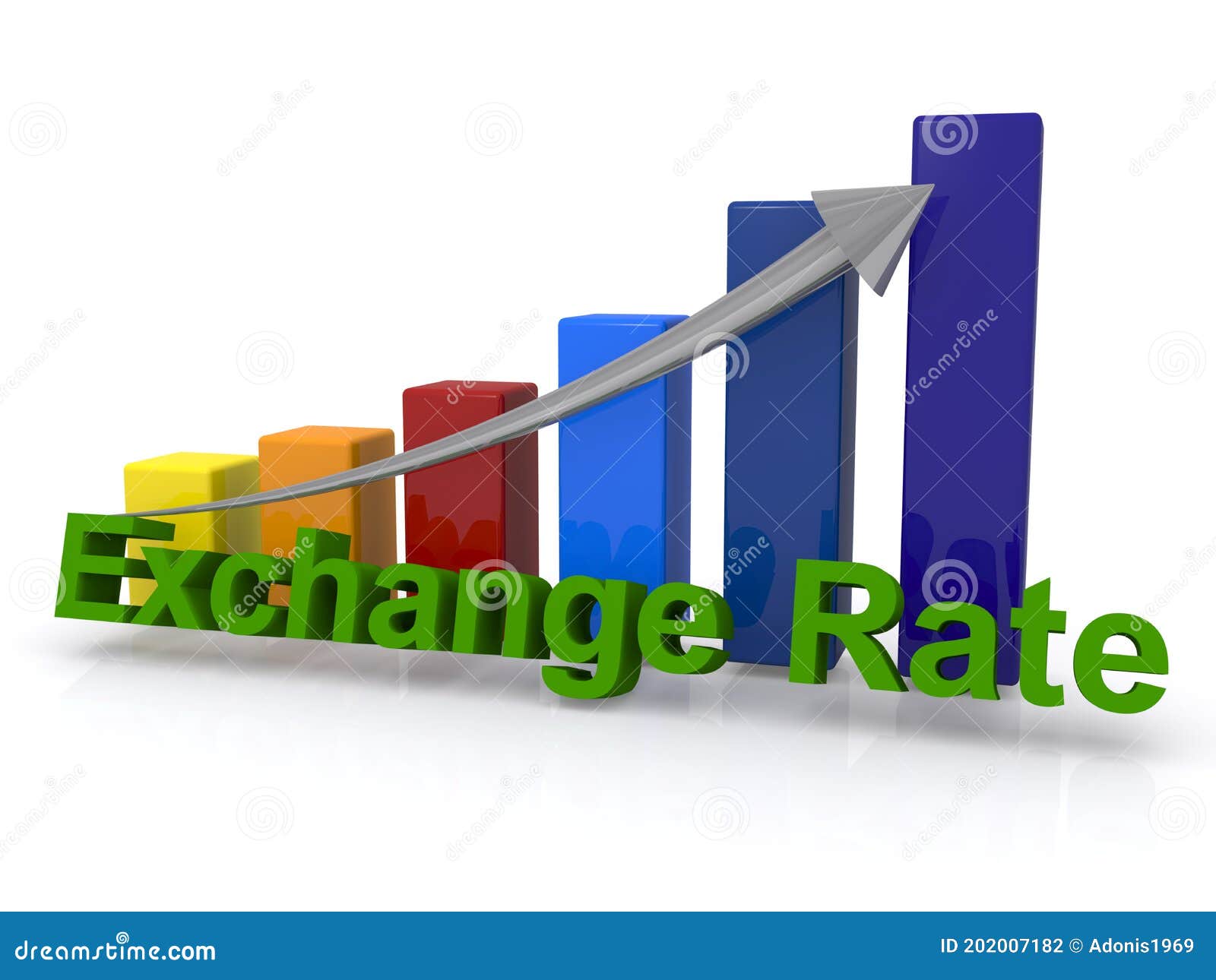 Exchange Rate and Graph on White Stock Illustration - Illustration of ...