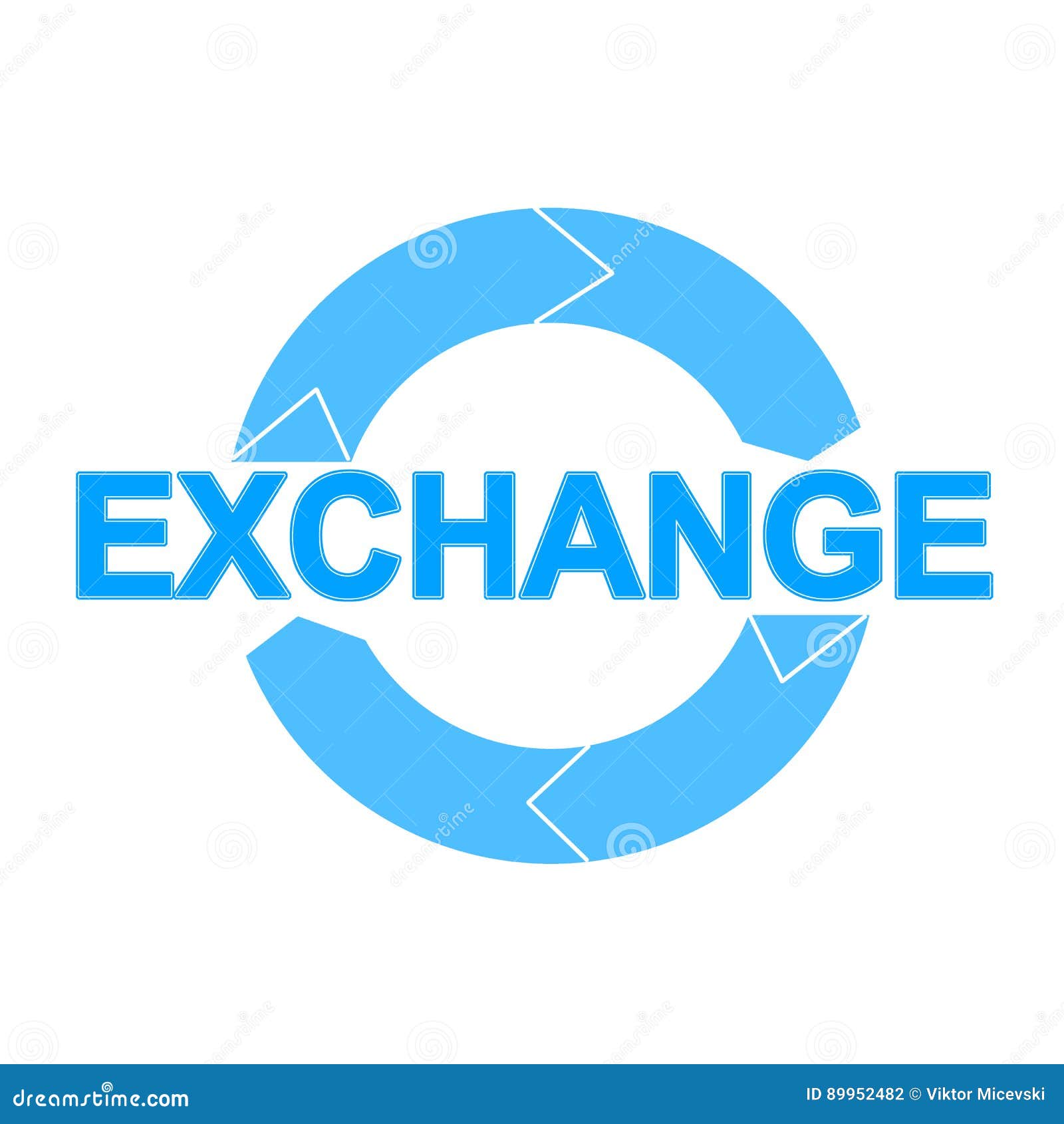 Exchange sign stock illustration. Illustration of income - 89952482