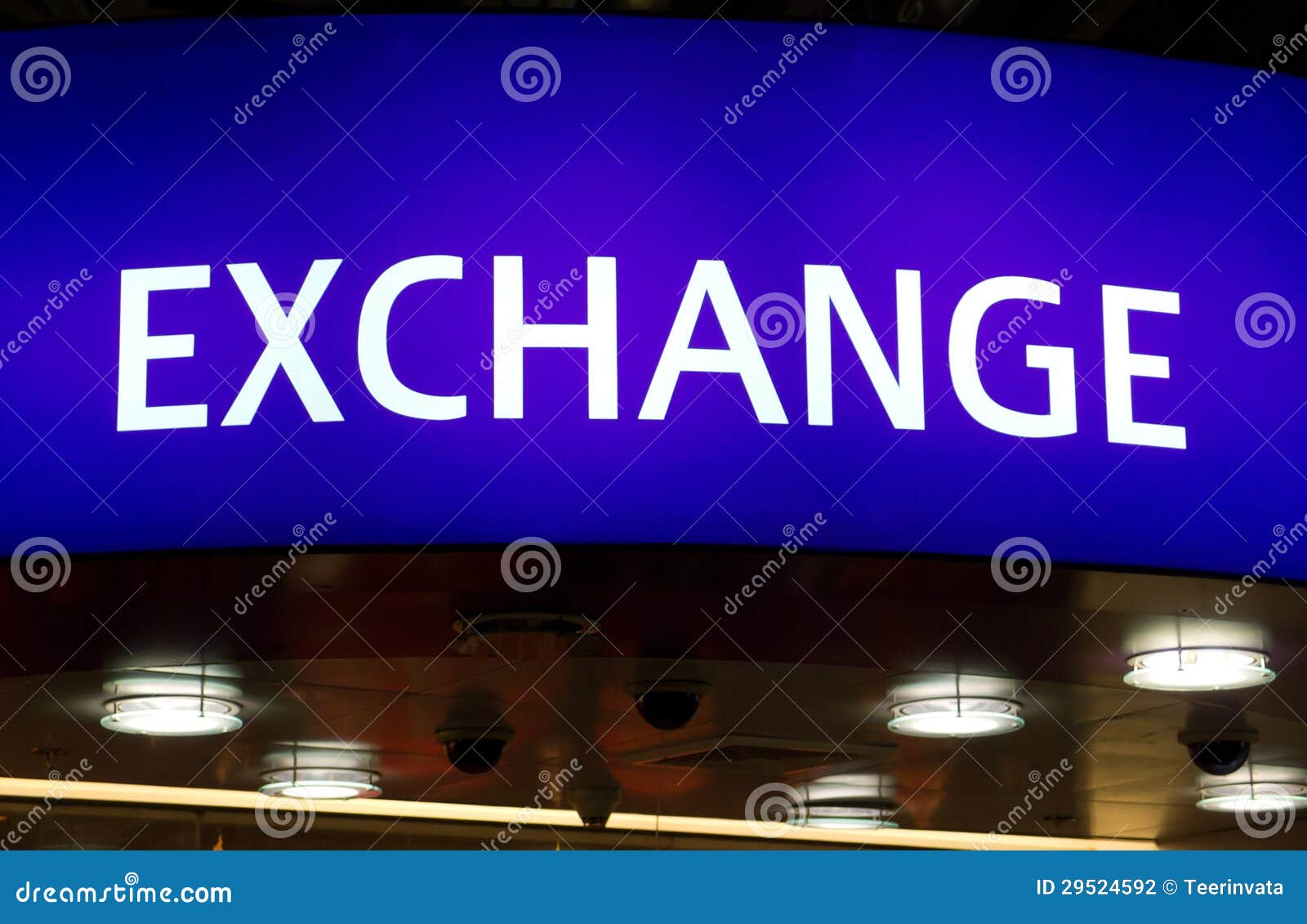 Exchange sign lightbox stock photo. Image of bank, lightbox - 29524592