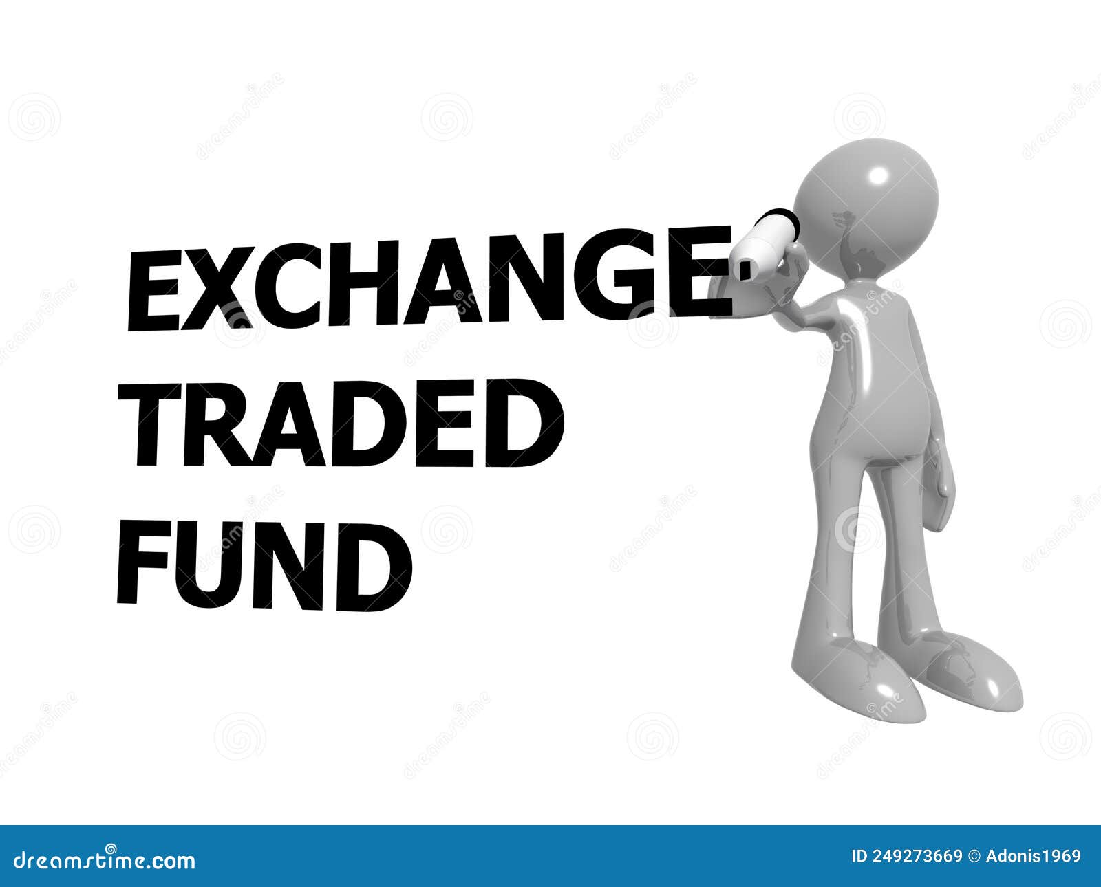 ETF - Exchange Traded Funds - Acronym In Golden Letters Leaning Against ...