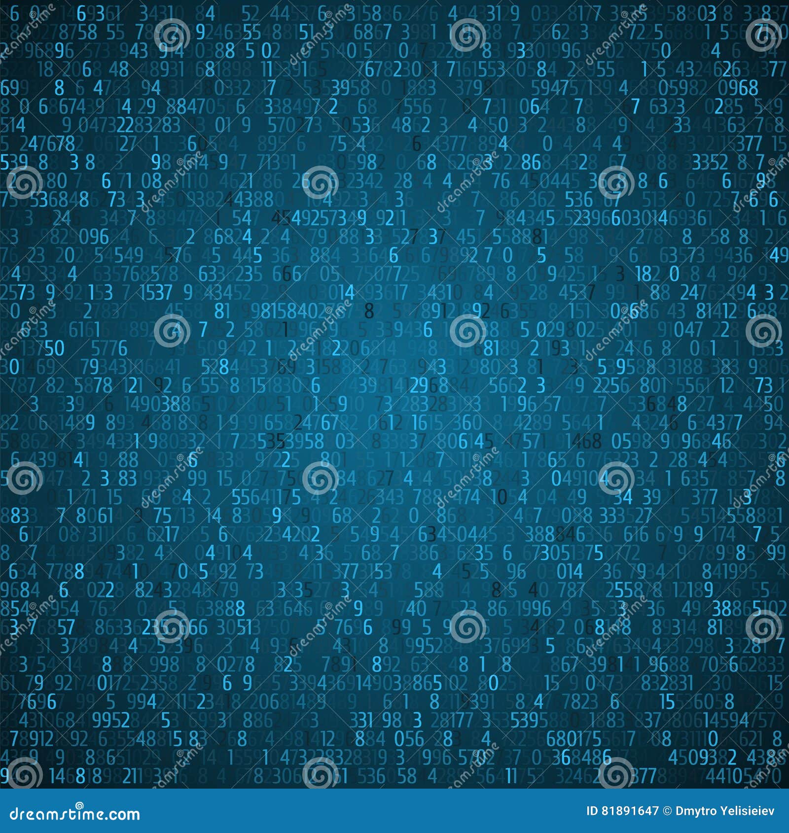 Exchange Trades Blue Background. Binary Code Stock Vector ...