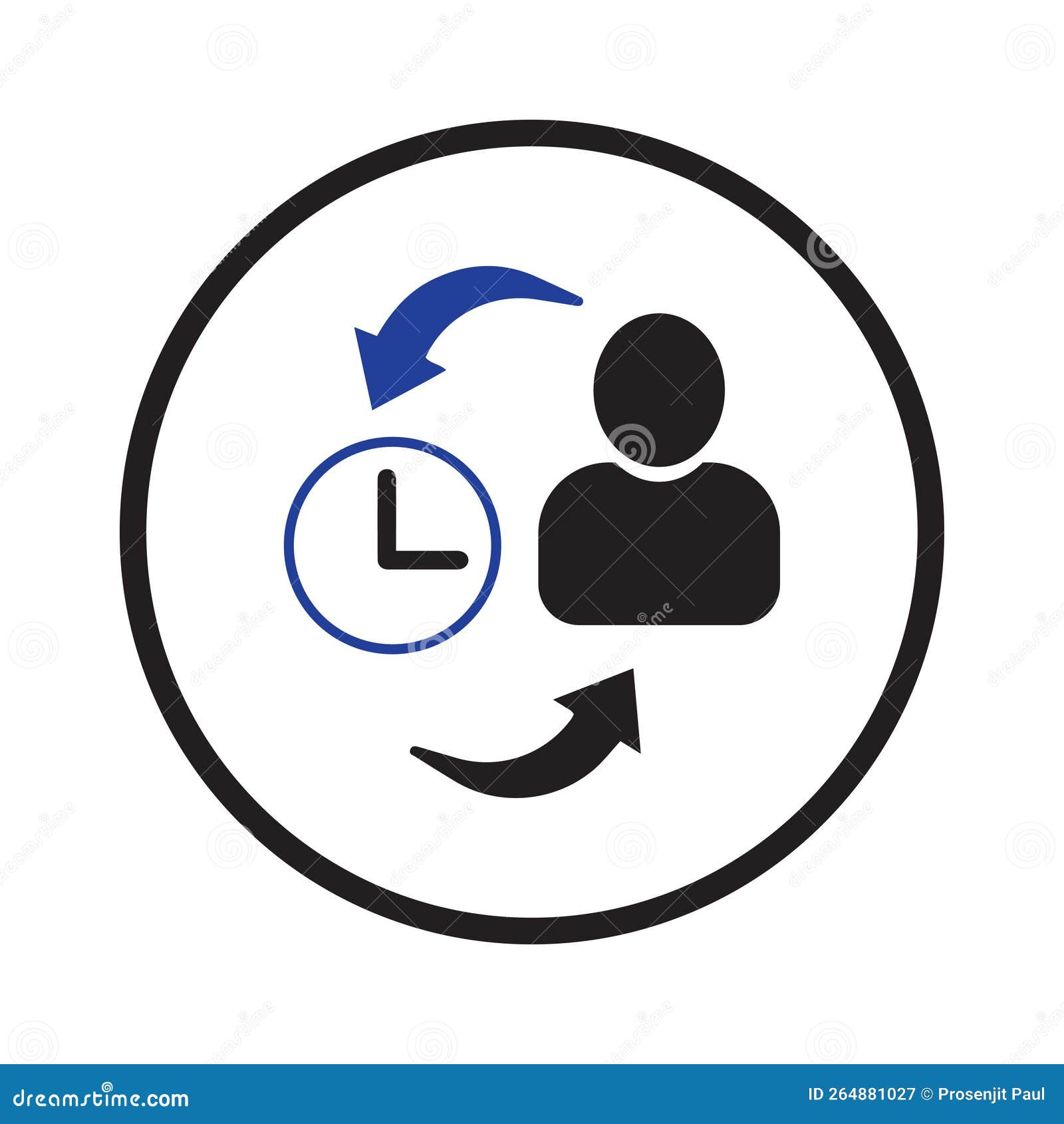 Exchange waiting time icon stock vector. Illustration of hand - 264881027