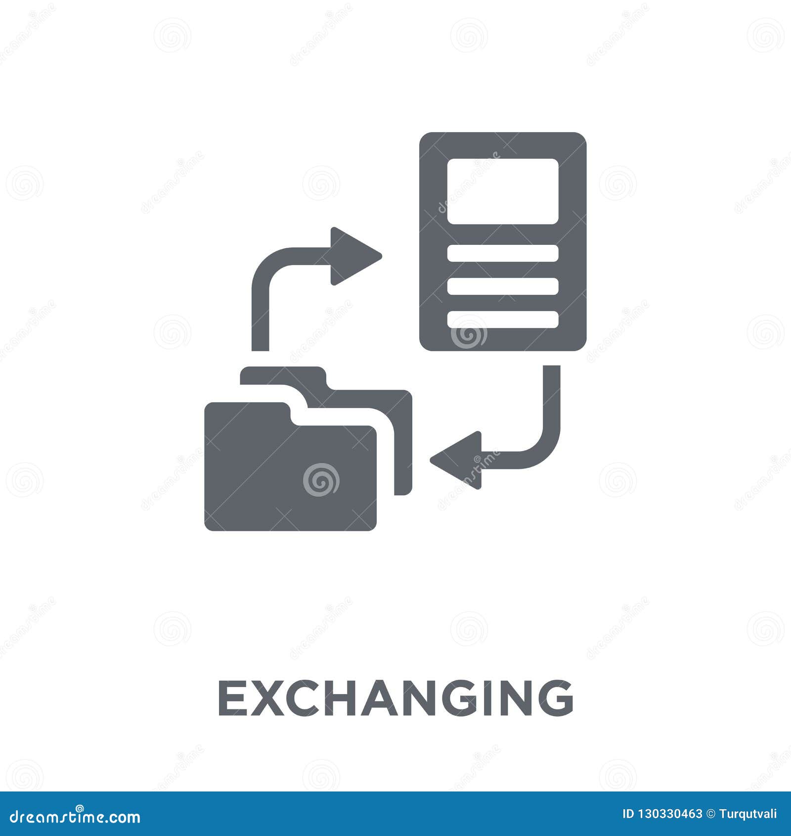 Exchanging Icon from Strategy 50 Collection. Stock Vector ...