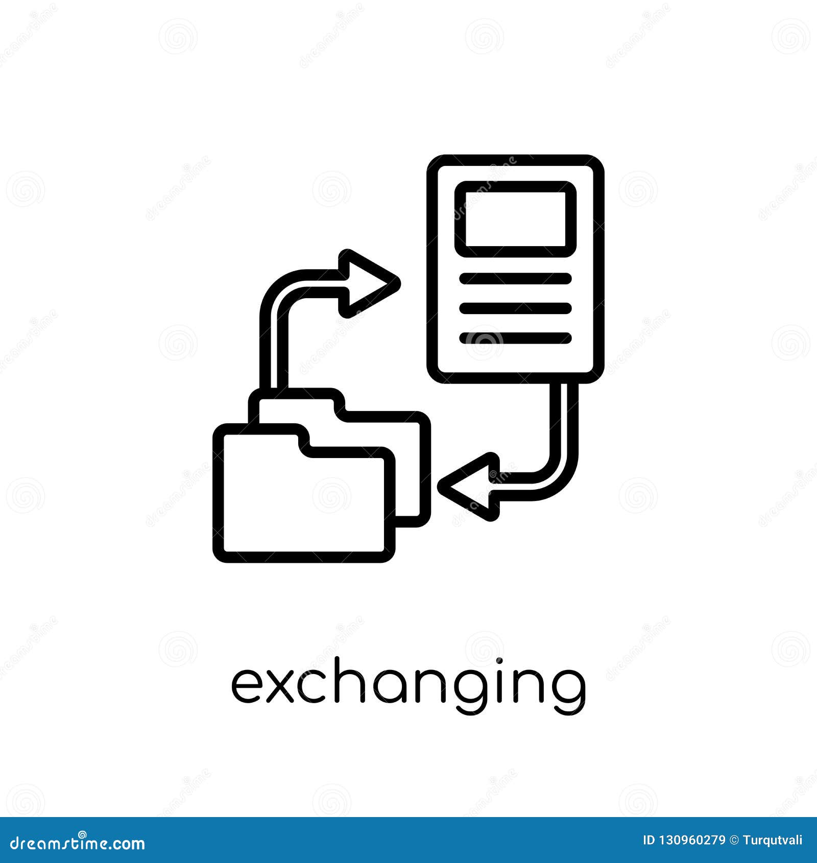 Exchanging Icon from Strategy 50 Collection. Stock Vector ...