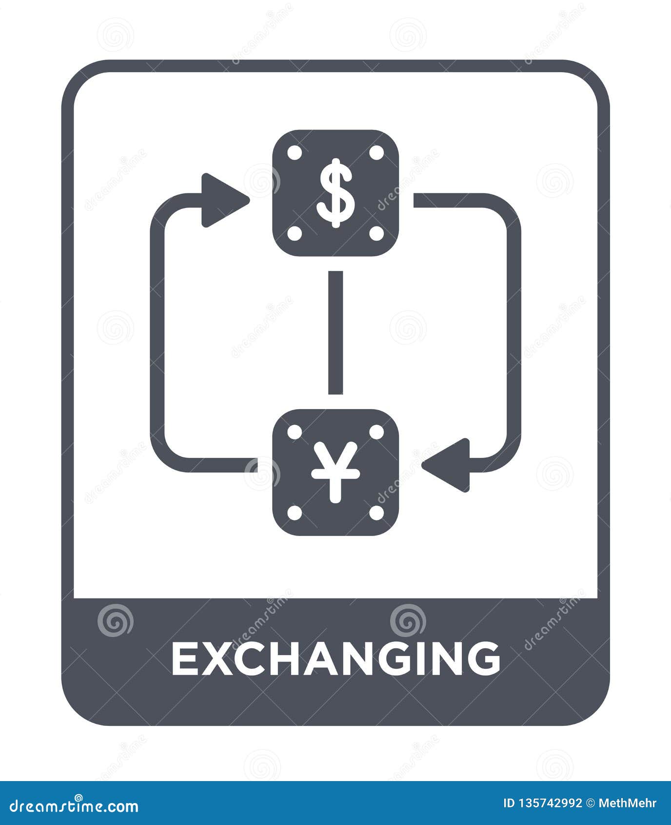Exchanging Icon in Trendy Design Style. Exchanging Icon Isolated on ...