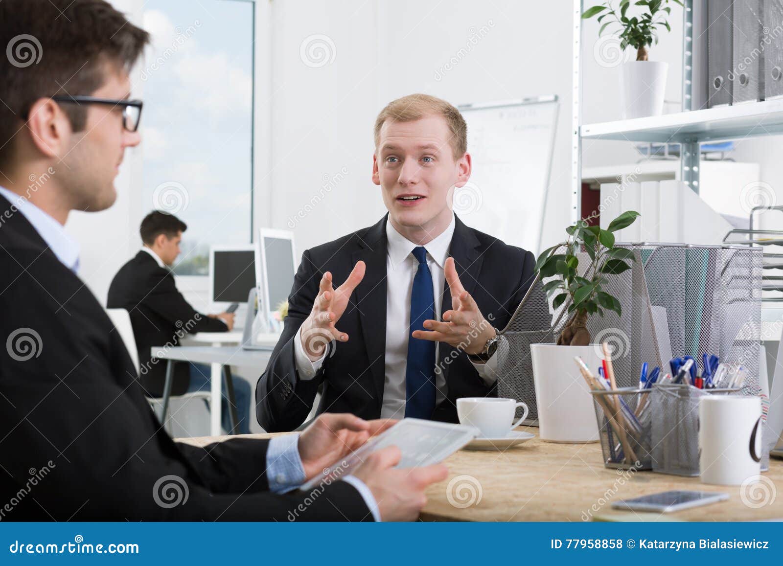 Exchanging the Project Ideas Stock Photo - Image of designer, feedback ...