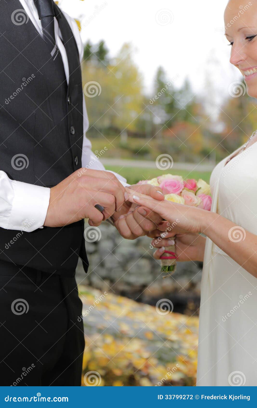 Exchanging rings stock photo. Image of fall, special - 33799272