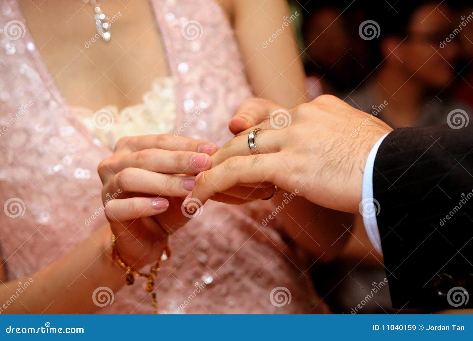 Exchanging of Wedding Rings Stock Image - Image of male, romantic: 11040159