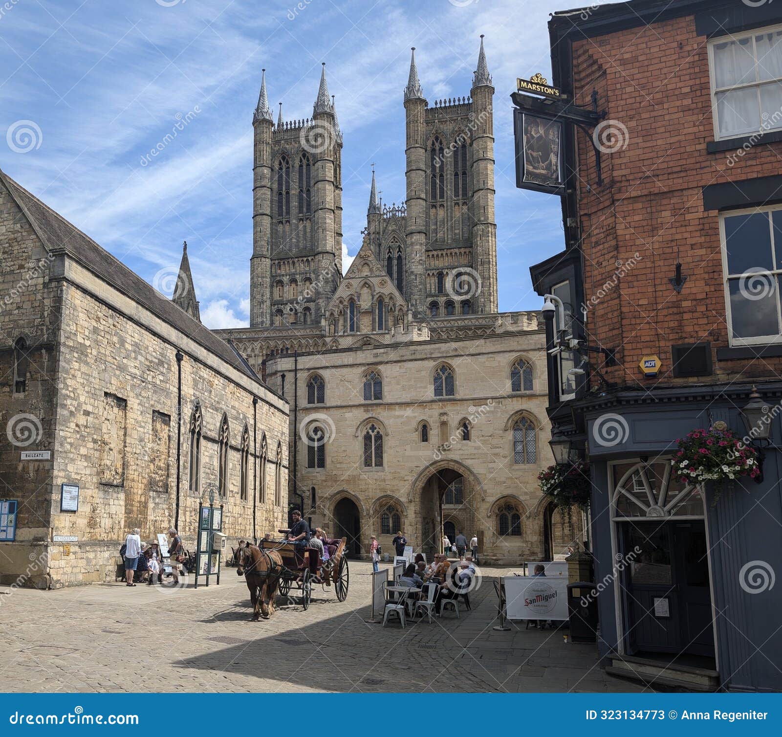 Exchequer Gate in the Centre of Lincoln, England. Editorial Stock Photo ...