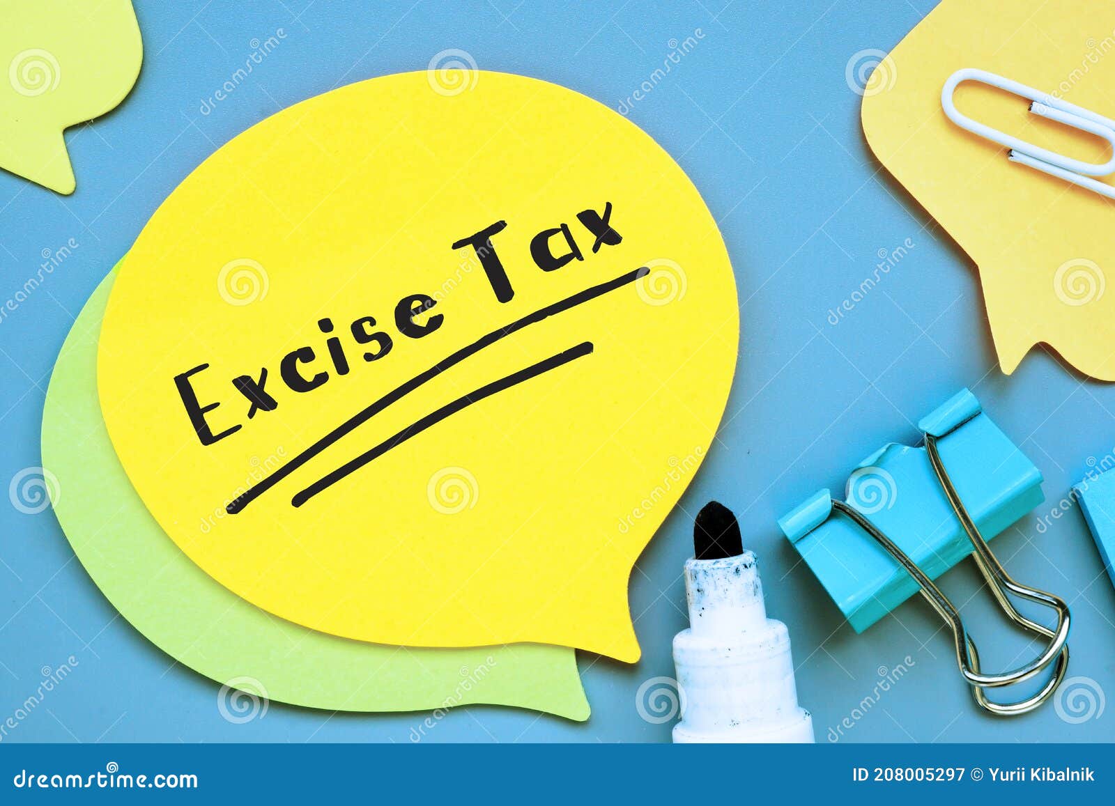 Excise Tax Inscription on the Piece of Paper Stock Image - Image of ...