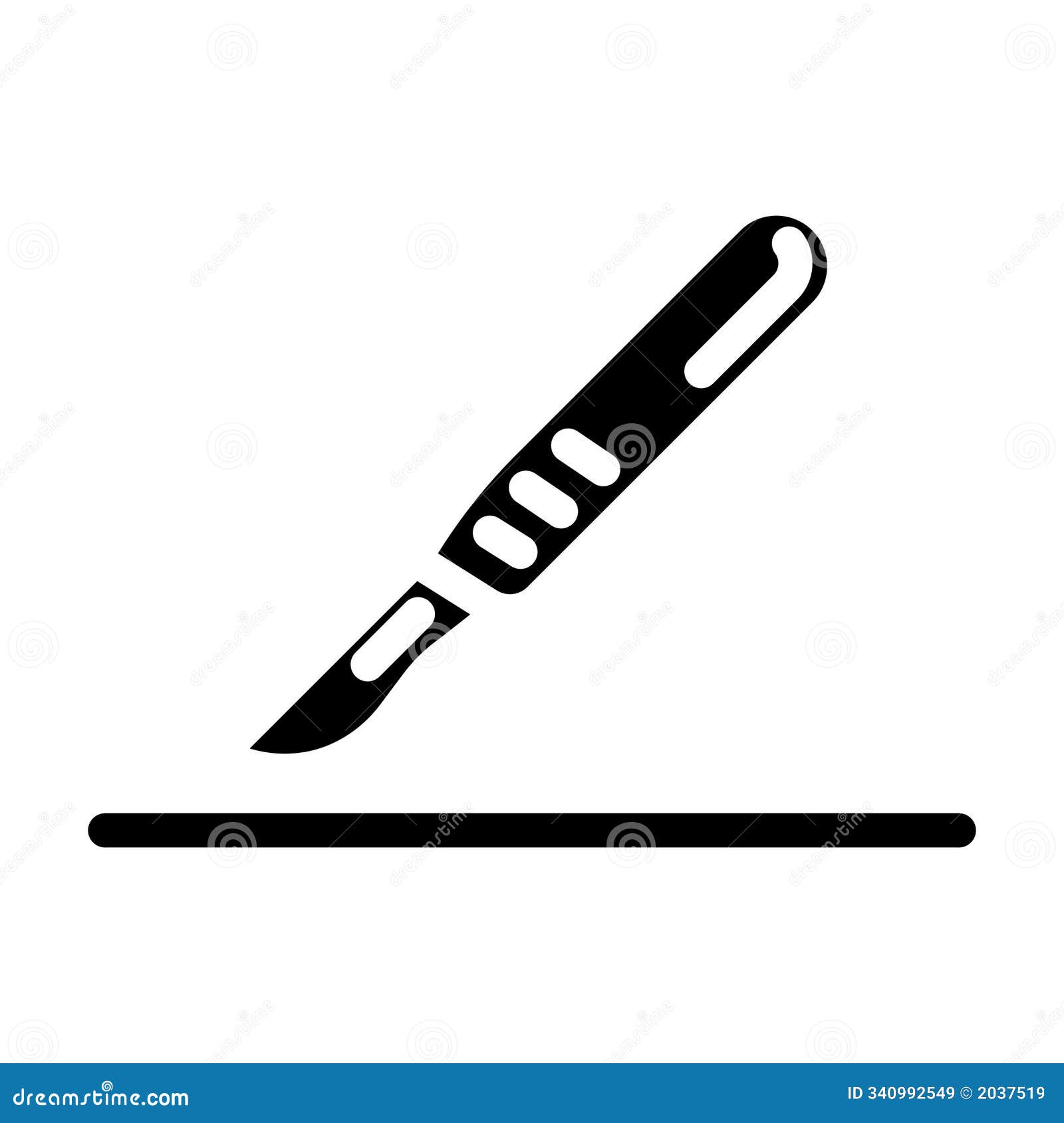 Excision Surgery Glyph Icon Vector Illustration Stock Illustration ...