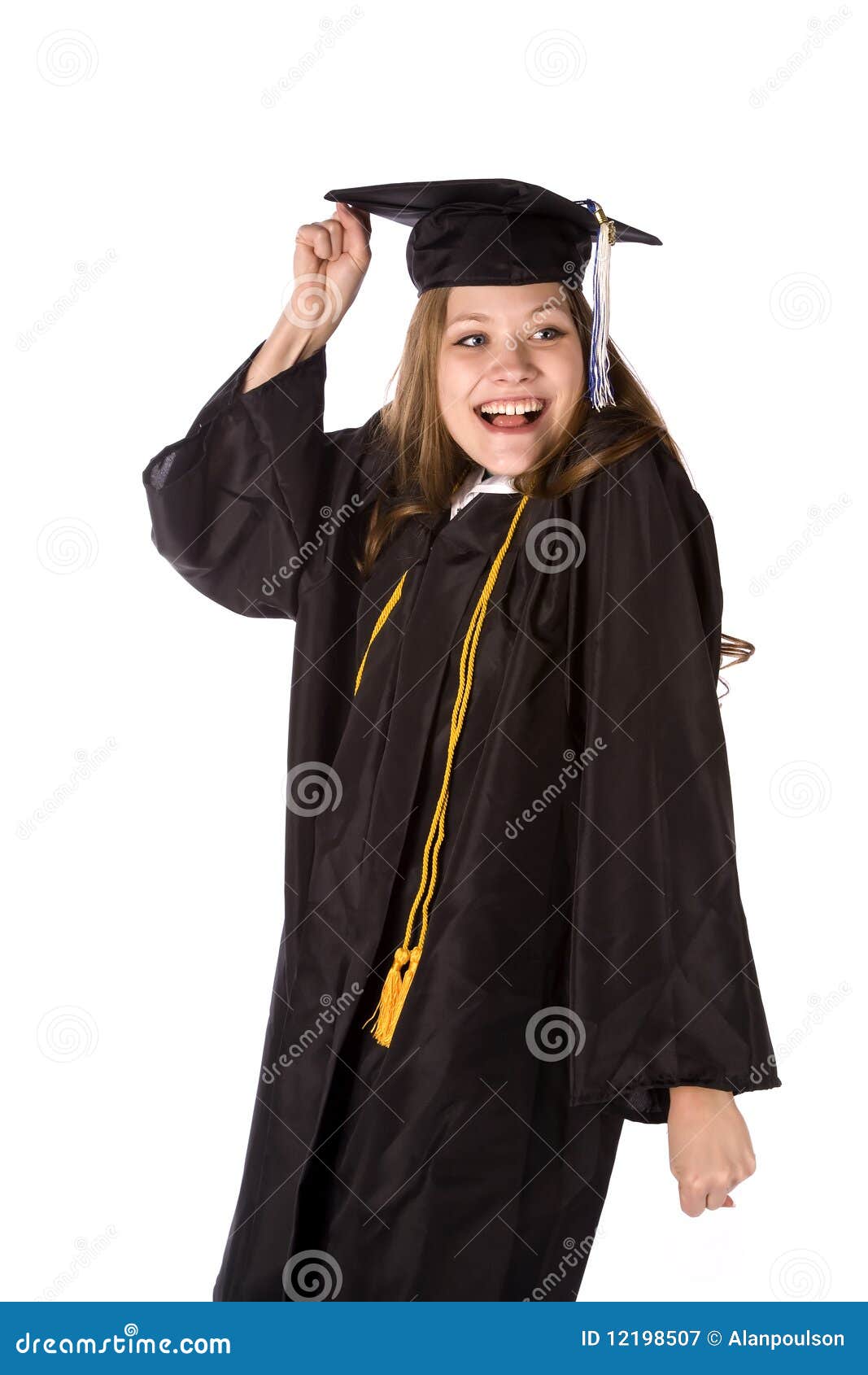 Excitado para graduar imagen de archivo. Imagen de persona - 12198507