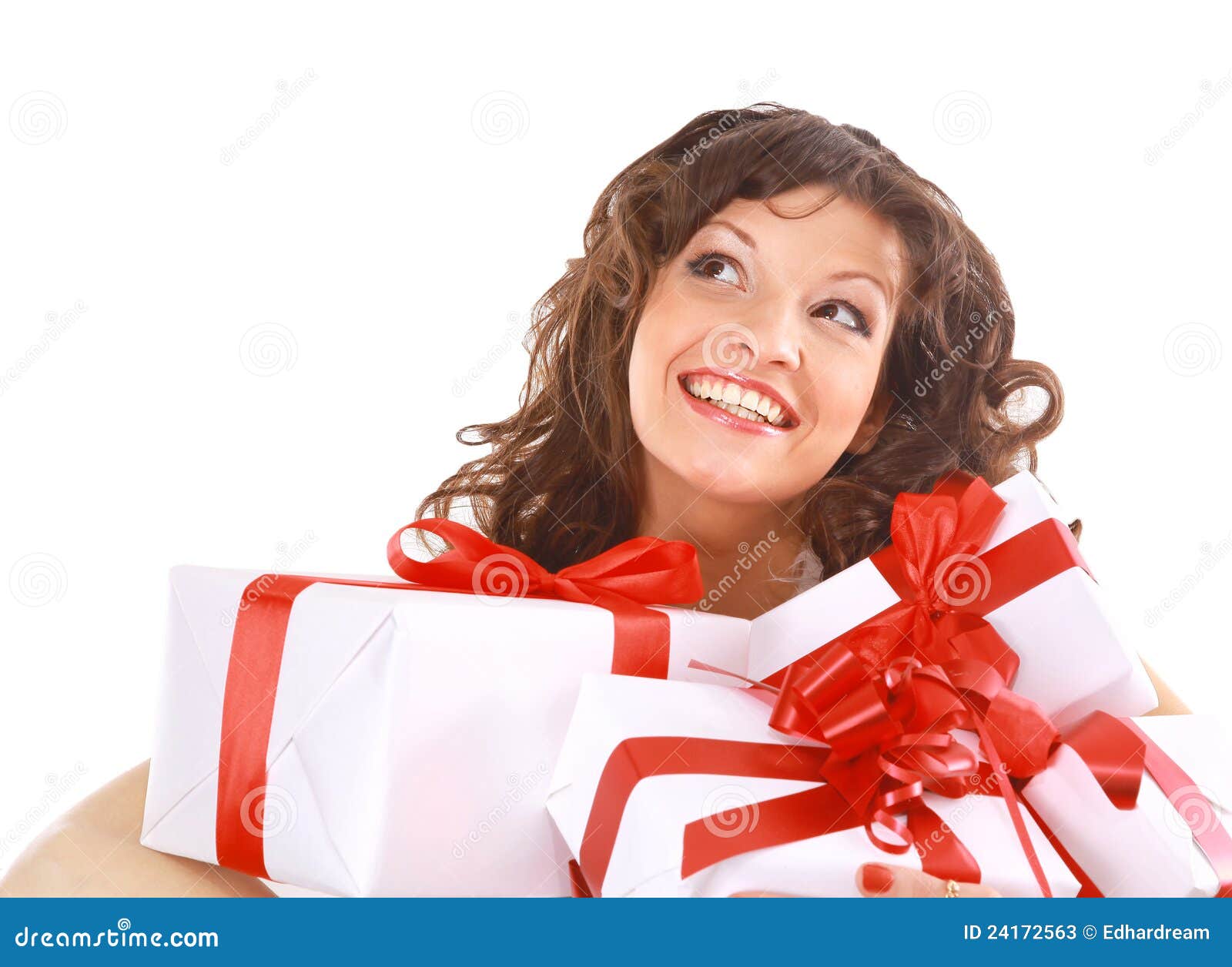 Excited attractive woman stock image. Image of fashion - 24172563