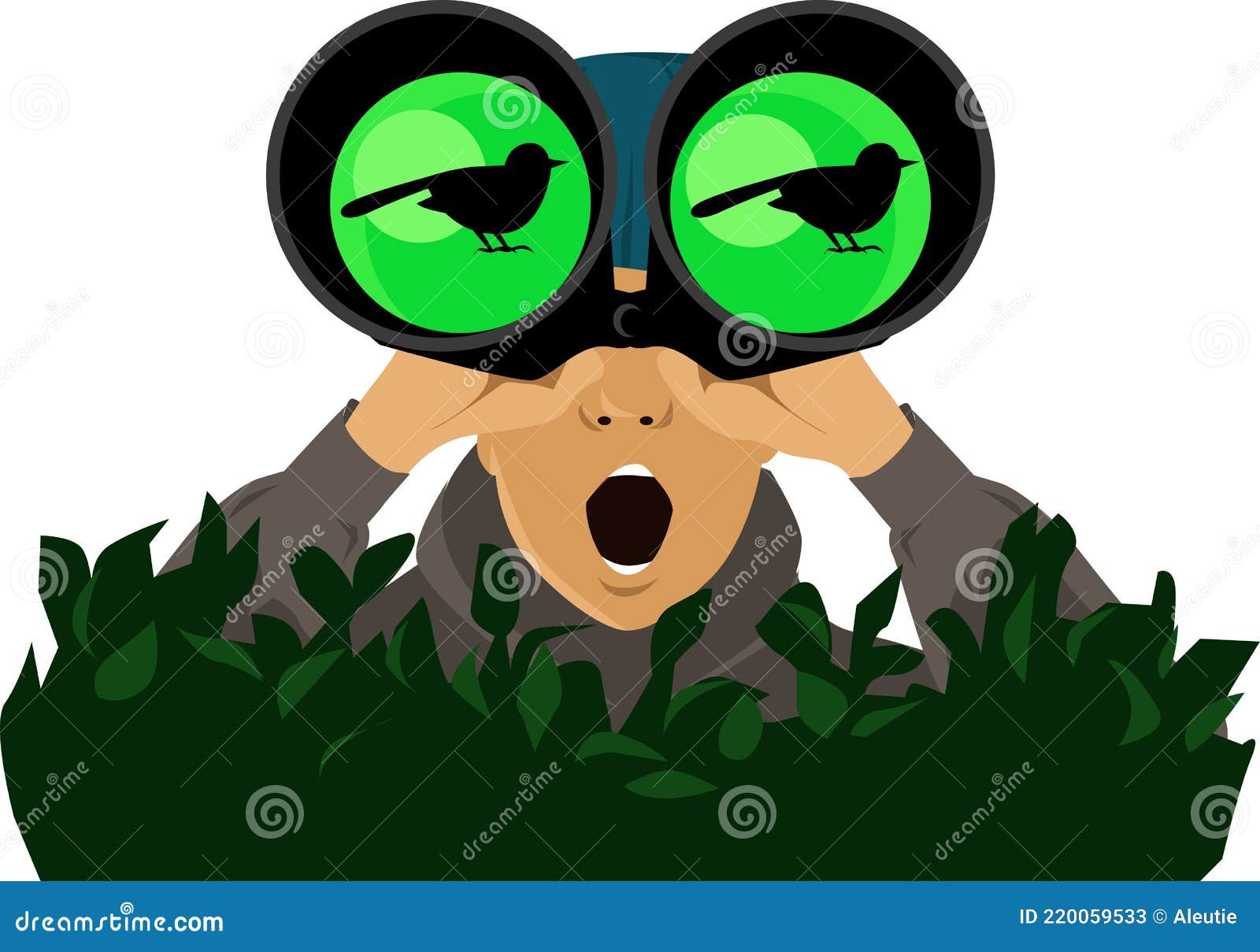 Birdwatching activity stock vector. Illustration of ornithologist ...