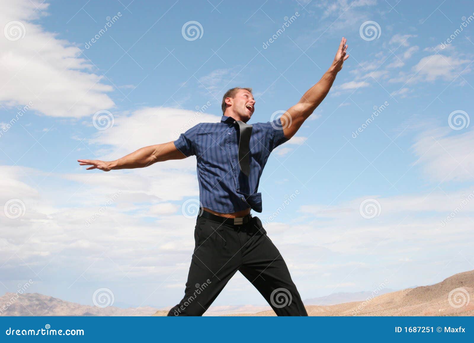 Excited business man stock image. Image of career, fashionable - 1687251