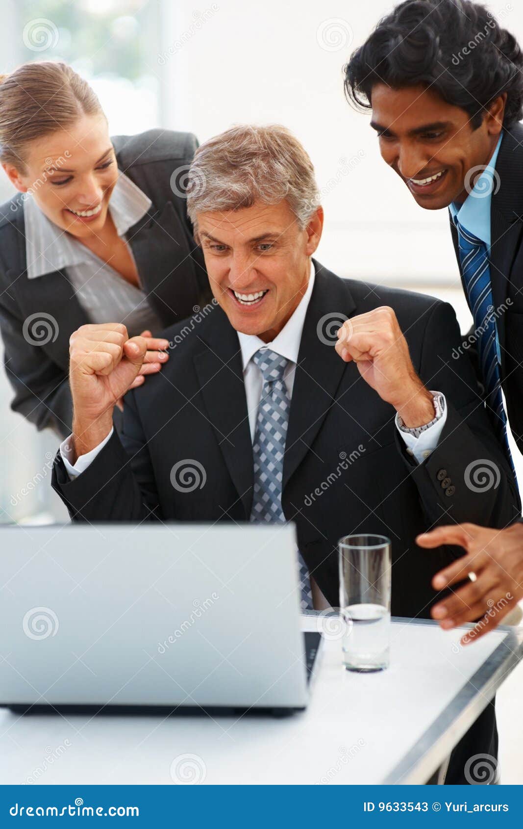 Excited Business Team on an Achievement Stock Image - Image of adult ...