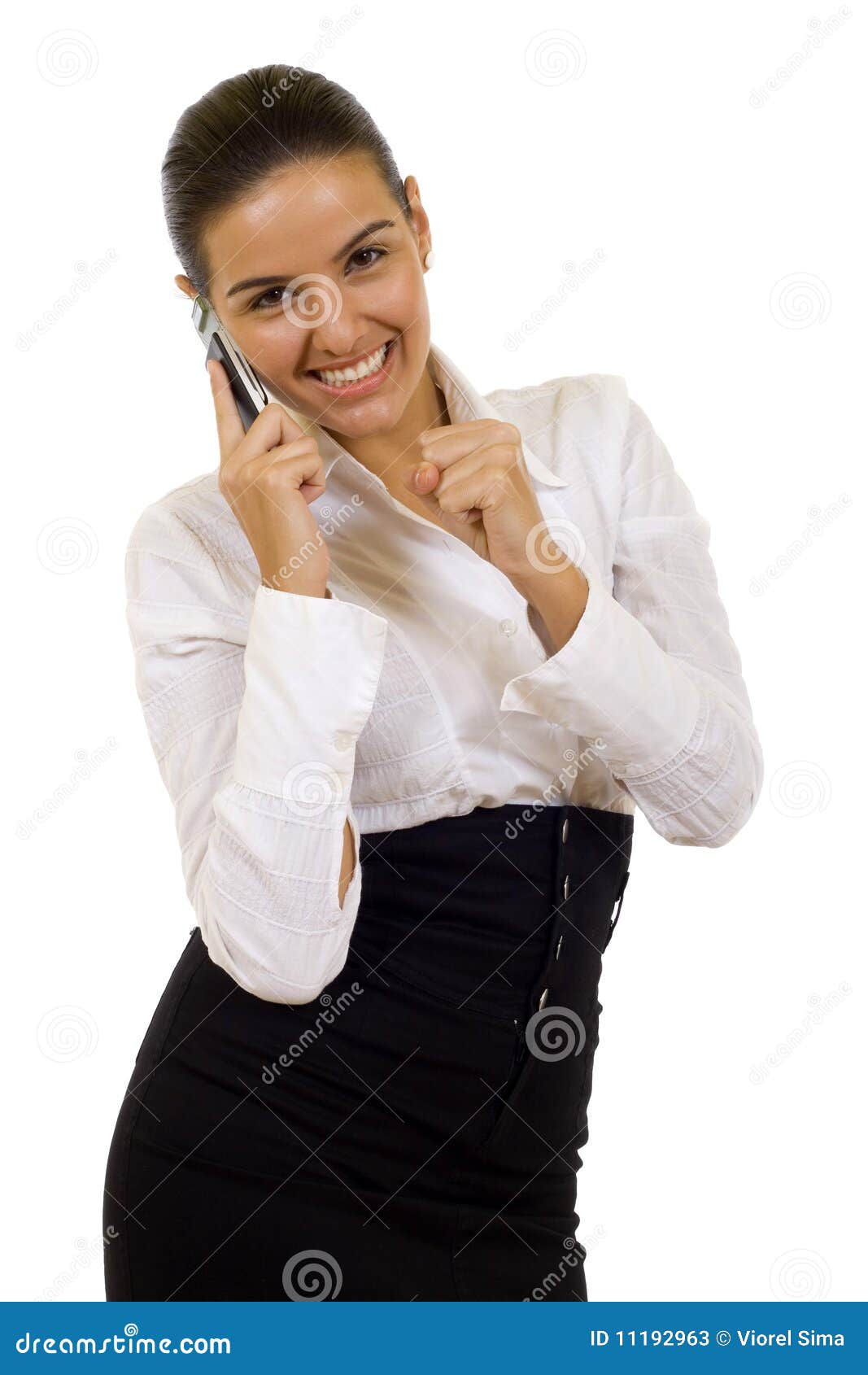 Excited Businesswoman on the Phone Stock Image - Image of excited ...