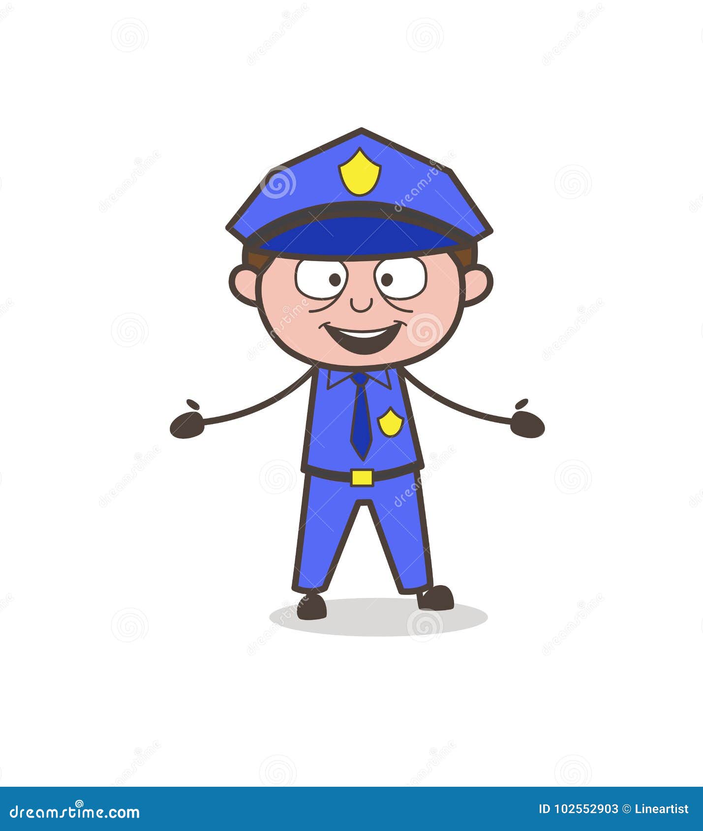 Excited Cartoon Sheriff Expression Vector Stock Illustration ...