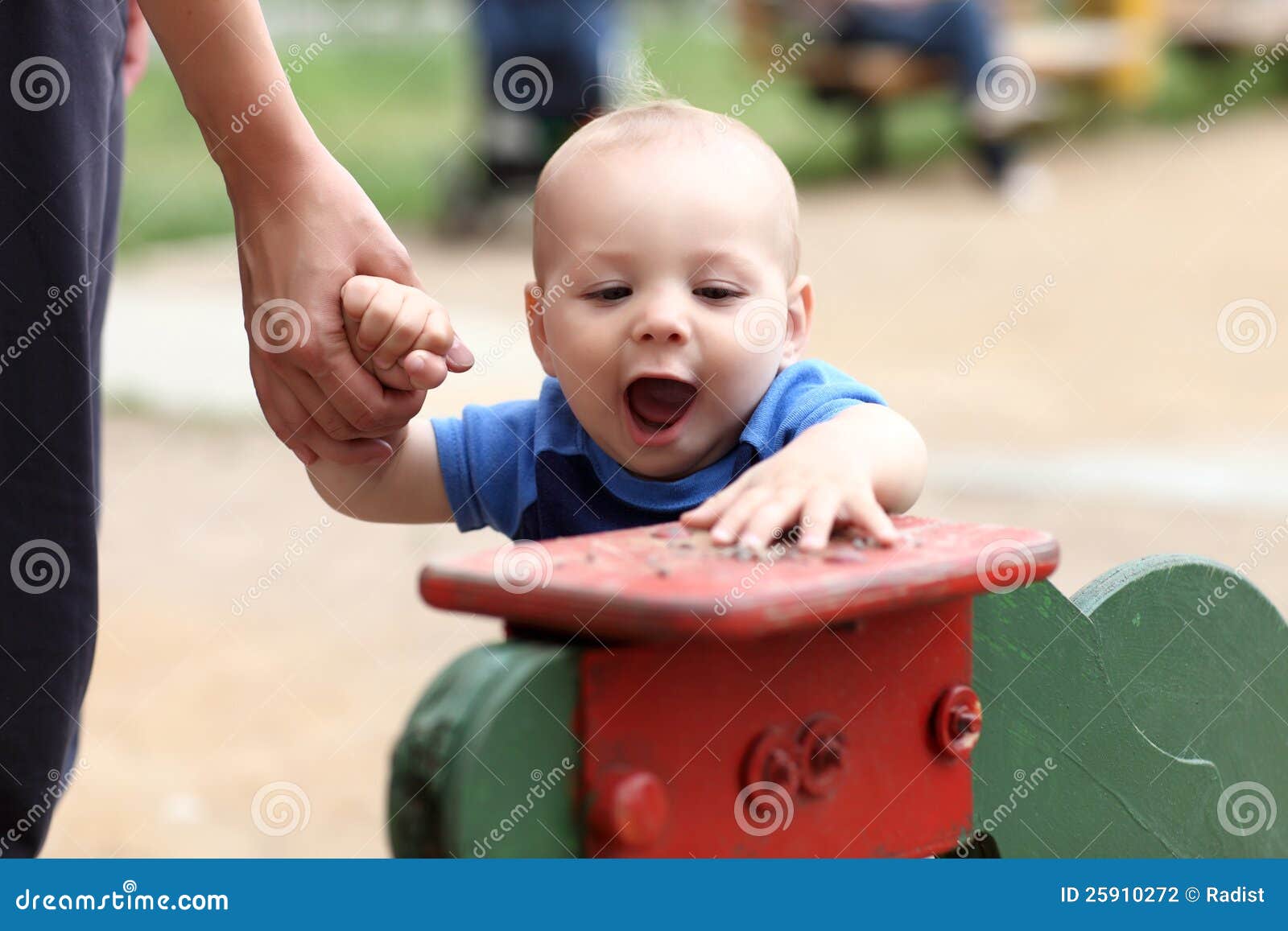 Excited Child at Playground Stock Photo - Image of human, outdoors ...