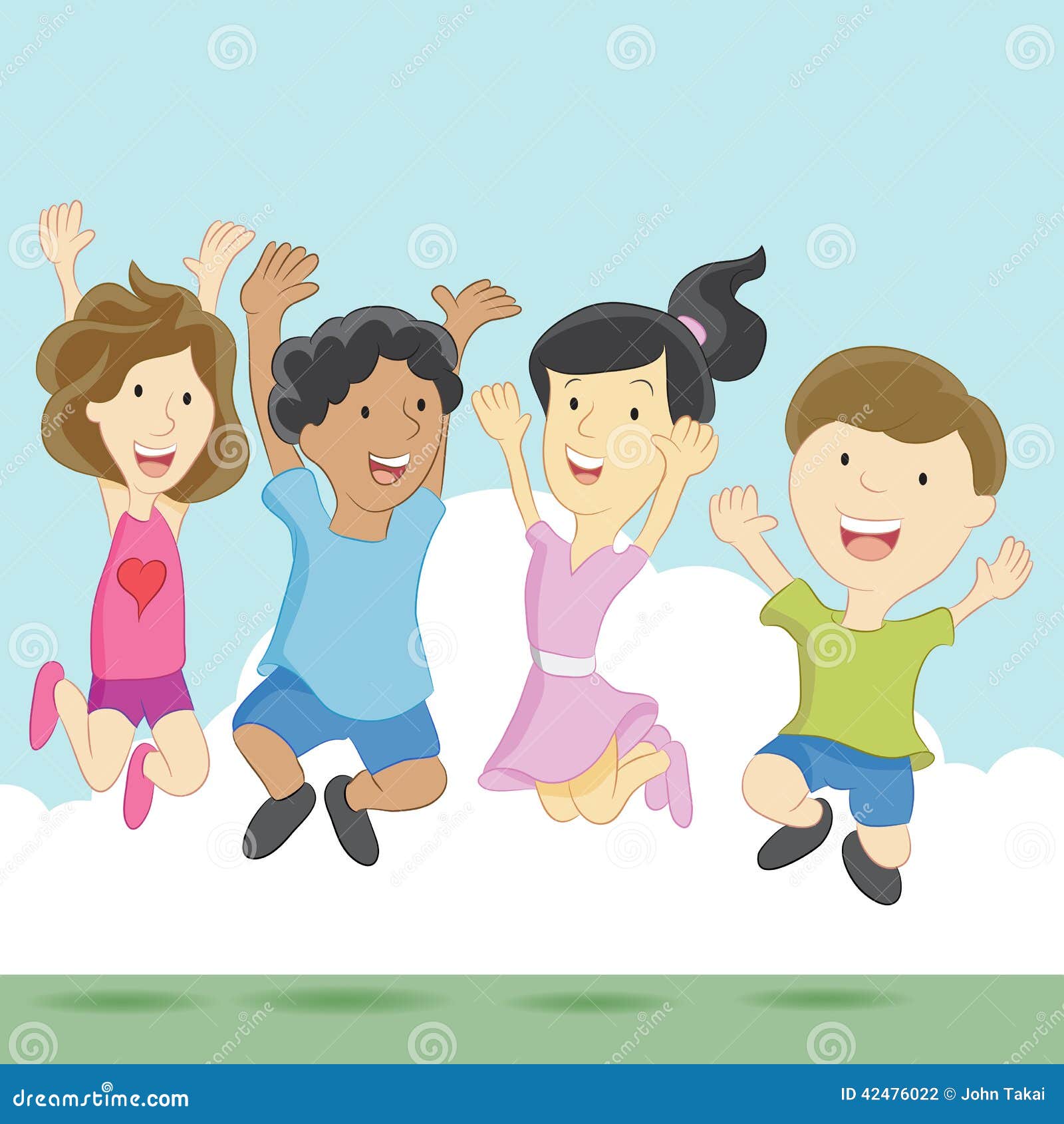 Excited Children Clip Art