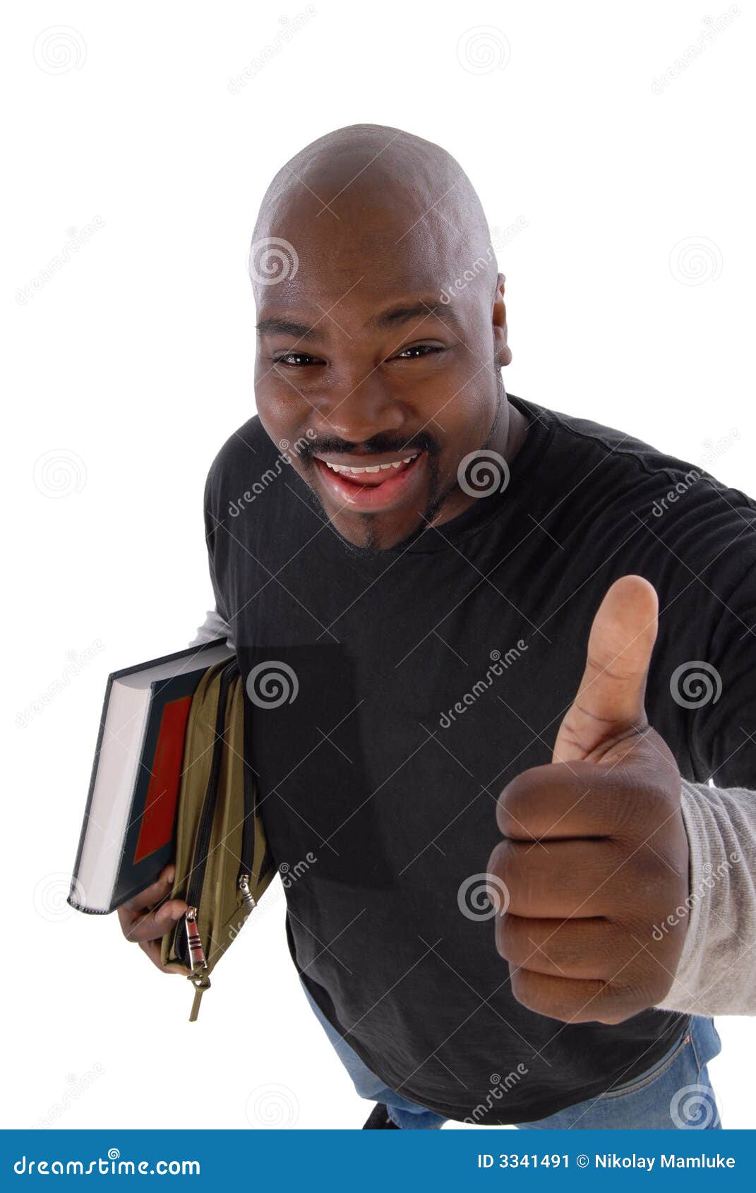 Excited college student stock image. Image of african - 3341491