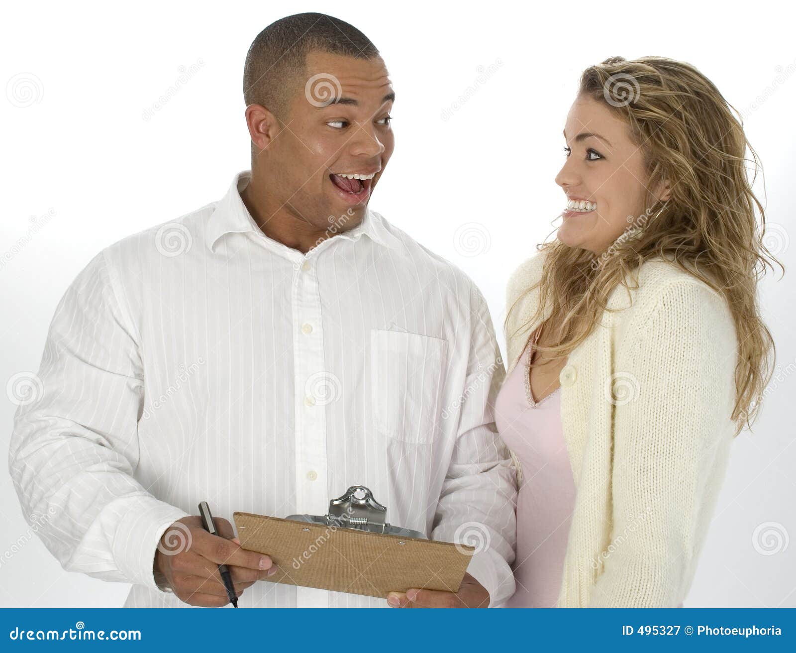 Excited Couple stock image. Image of excited, woman, curls - 495327