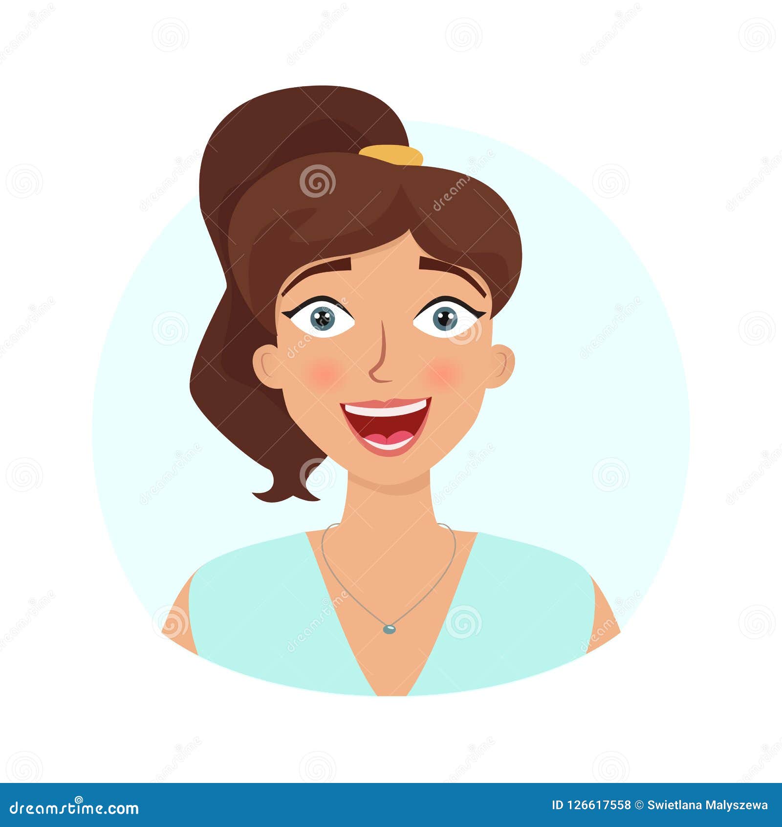 Excited face expression. stock illustration. Illustration of surprised ...