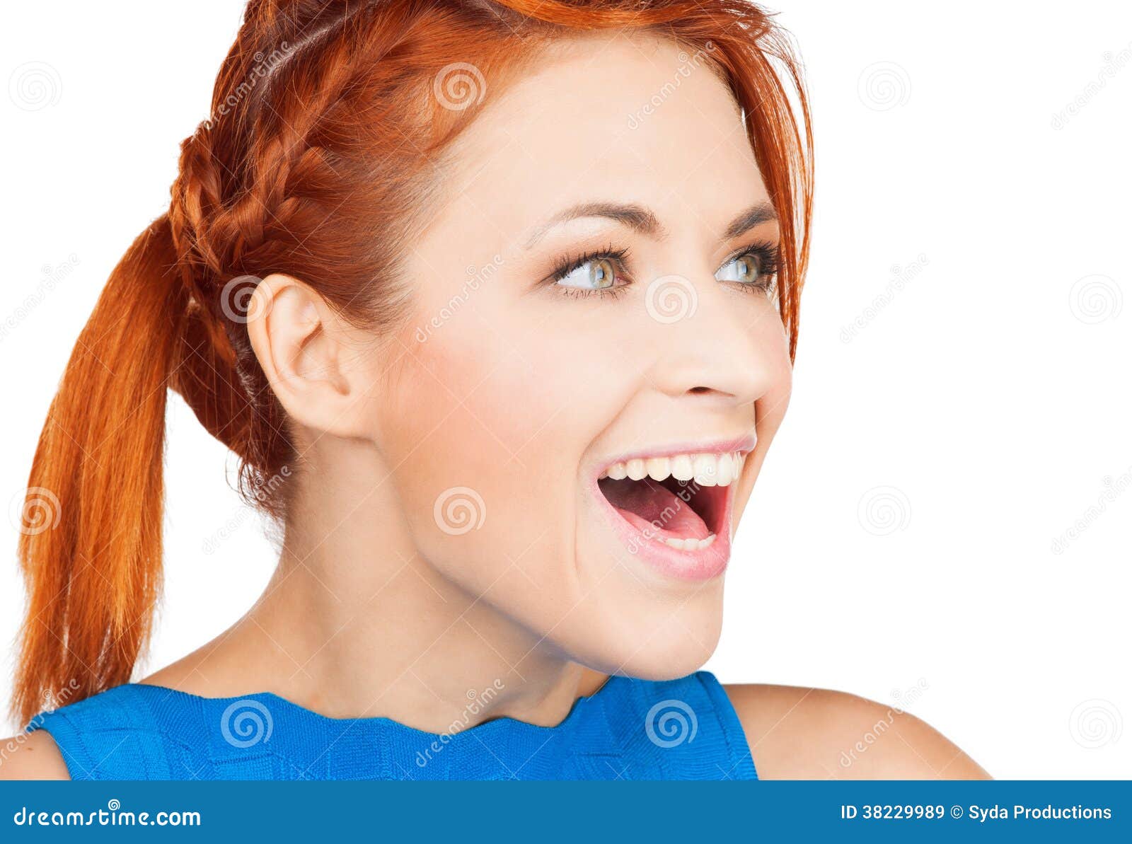Excited face of woman stock image. Image of laugh, expression - 38229989