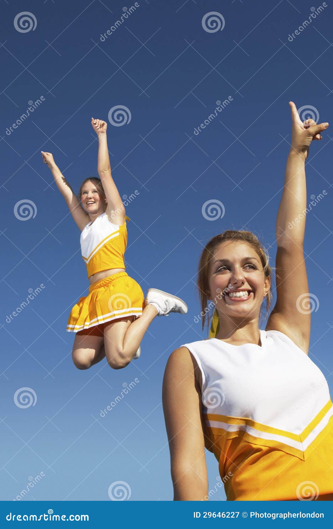 Excited Female Cheerleaders Stock Image - Image of adult, success: 29646227