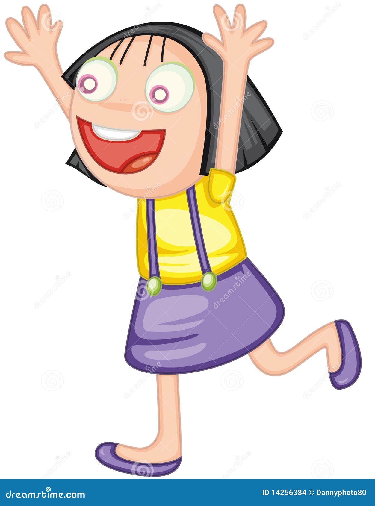 Excited Lady Cartoon