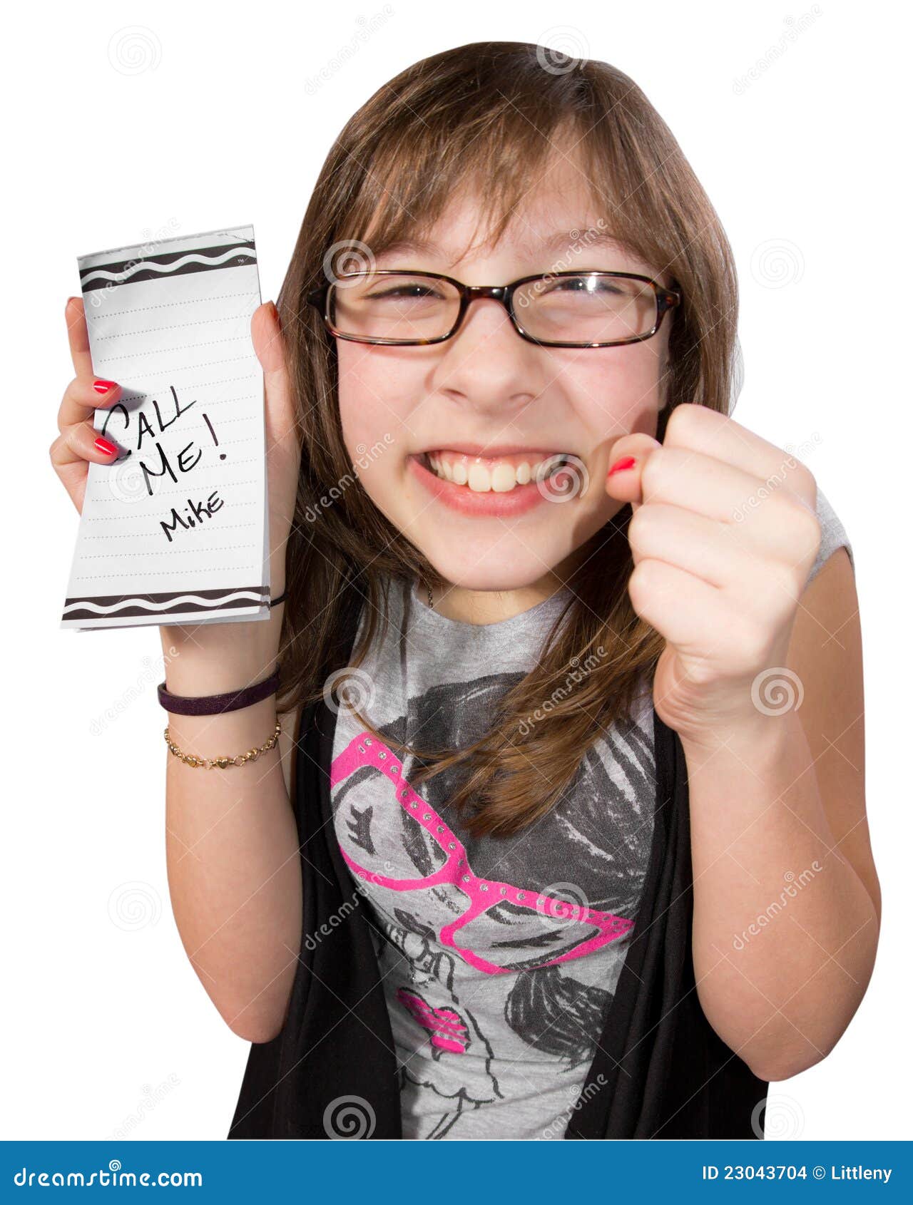 Excited Girl stock photo. Image of young, smile, teenage - 23043704