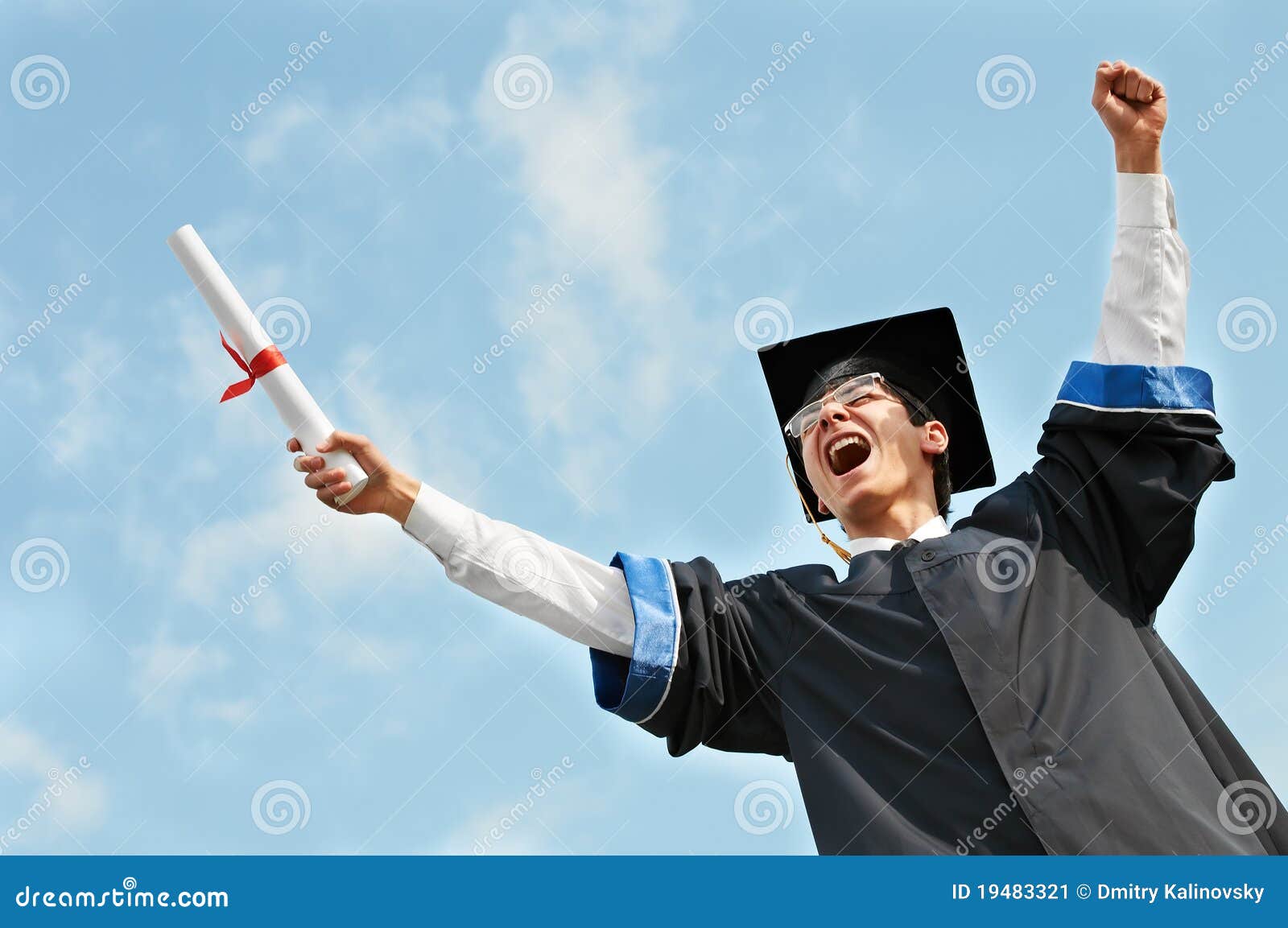 Excited graduate student stock image. Image of people - 19483321
