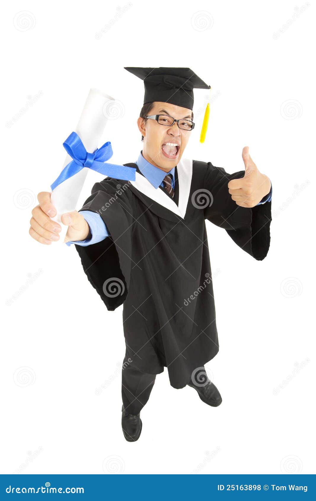 Excited graduating student stock photo. Image of high - 25163898
