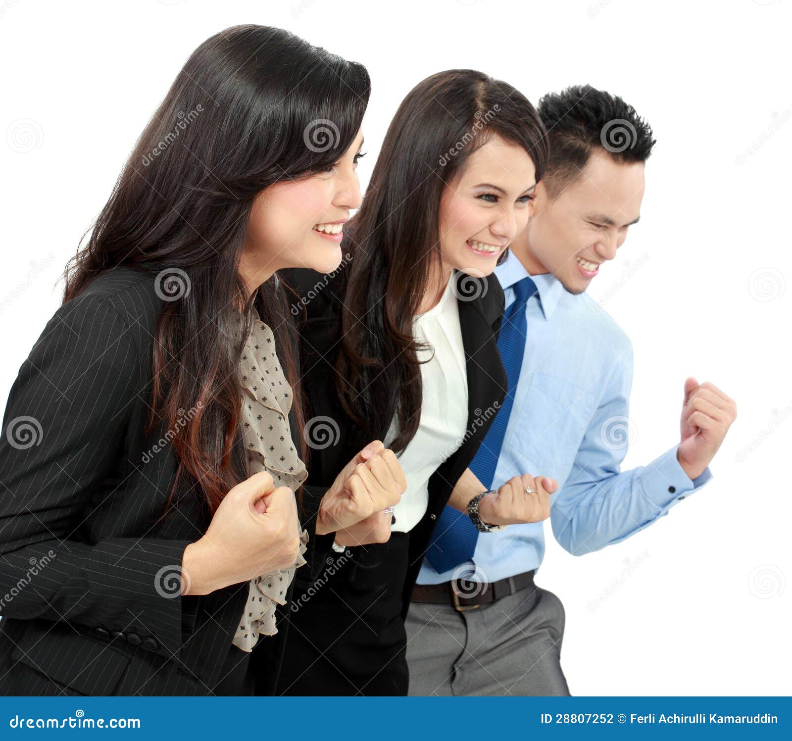 Excited Group of Business People Stock Photo - Image of natural, human ...