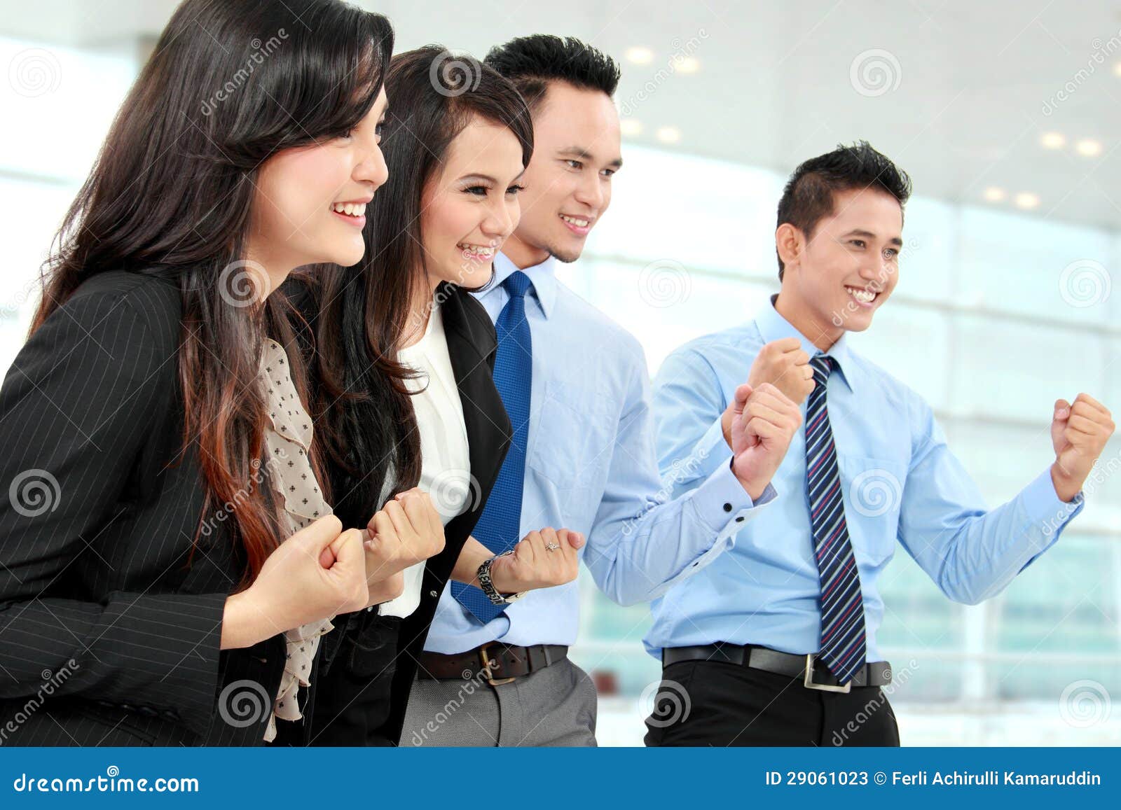 Excited Group of Business People Stock Image - Image of businesswoman ...