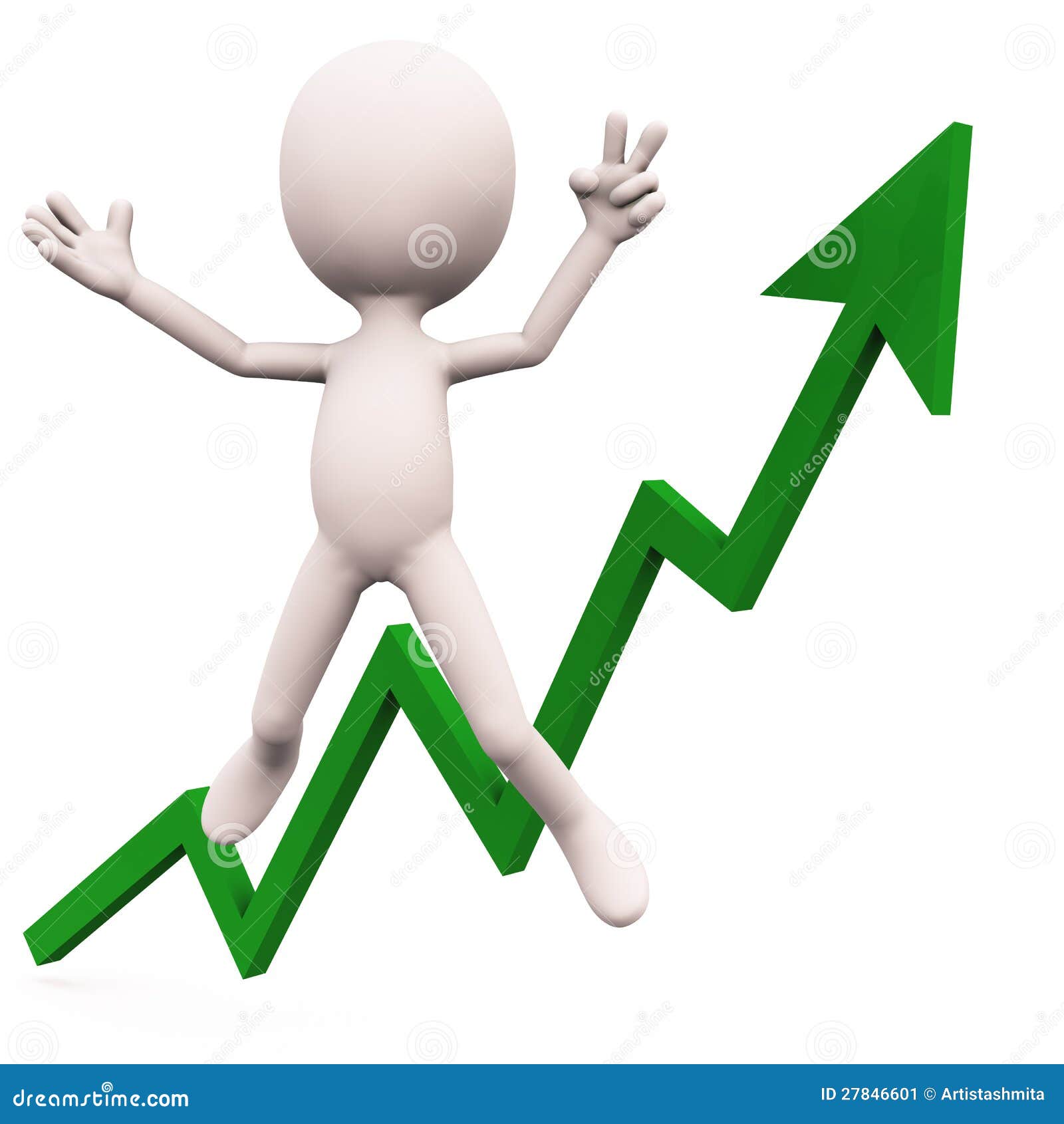 Excited with growth stock illustration. Illustration of jump - 27846601
