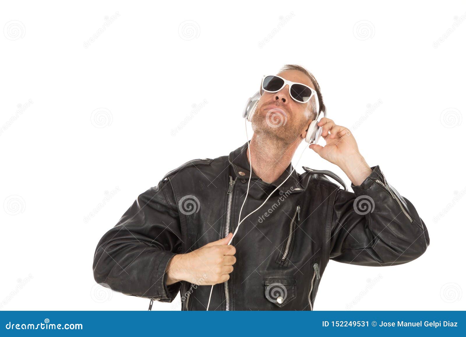 Excited Guy Listening Music Stock Image - Image of headphones, happy ...