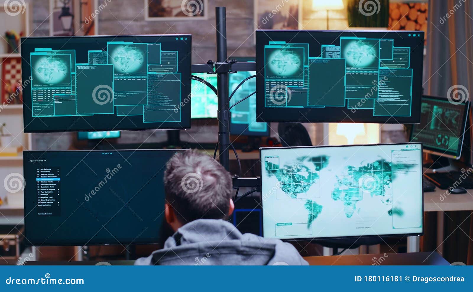 Excited Hacker after Breaking Government Server Stock Image - Image of ...