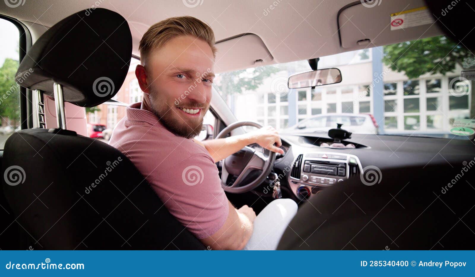 Excited Happy Car Driver Man Smile Stock Photo - Image of lifestyle ...