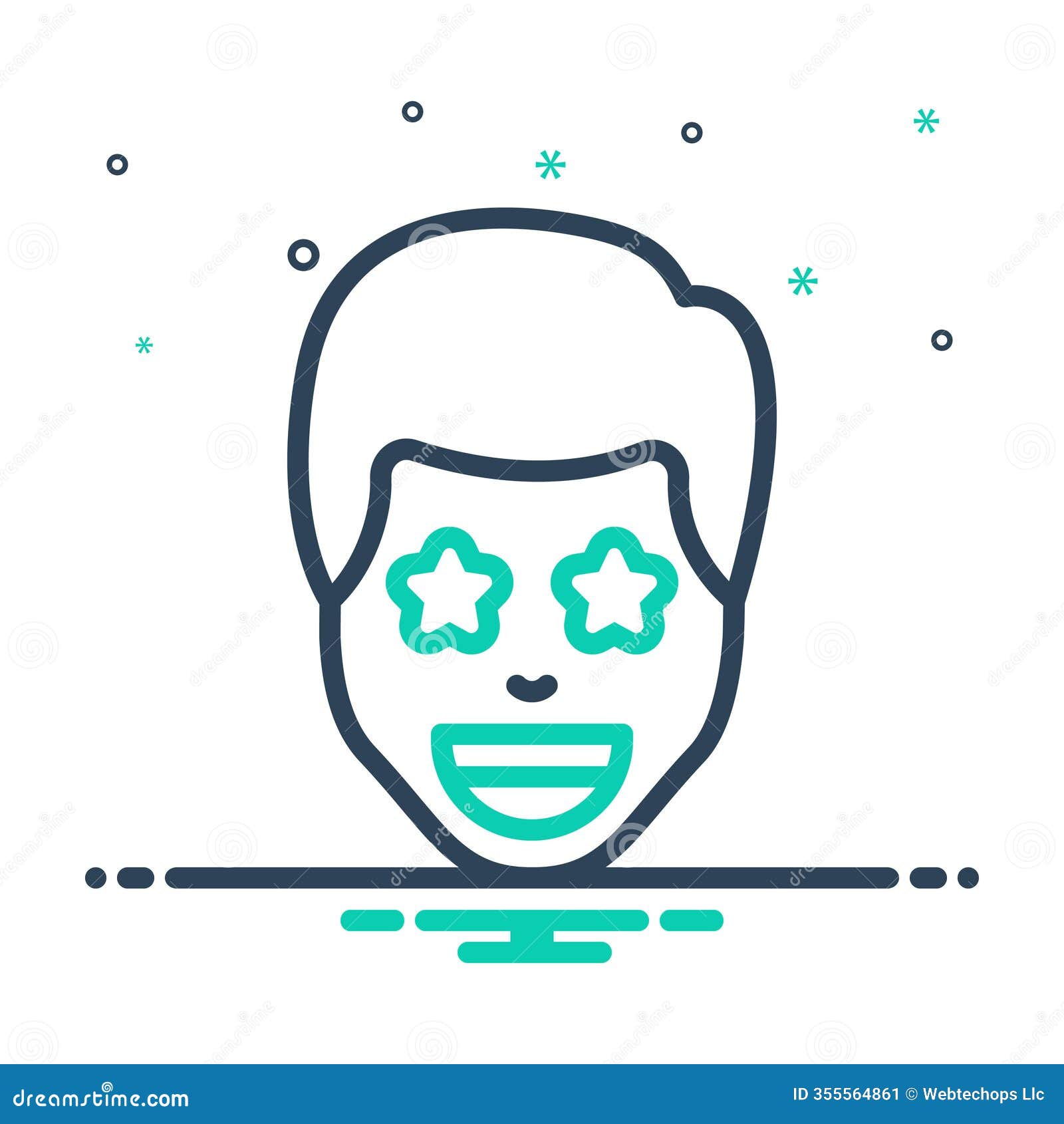 Mix Icon for Excited, Agitated and Happy Stock Vector - Illustration of ...