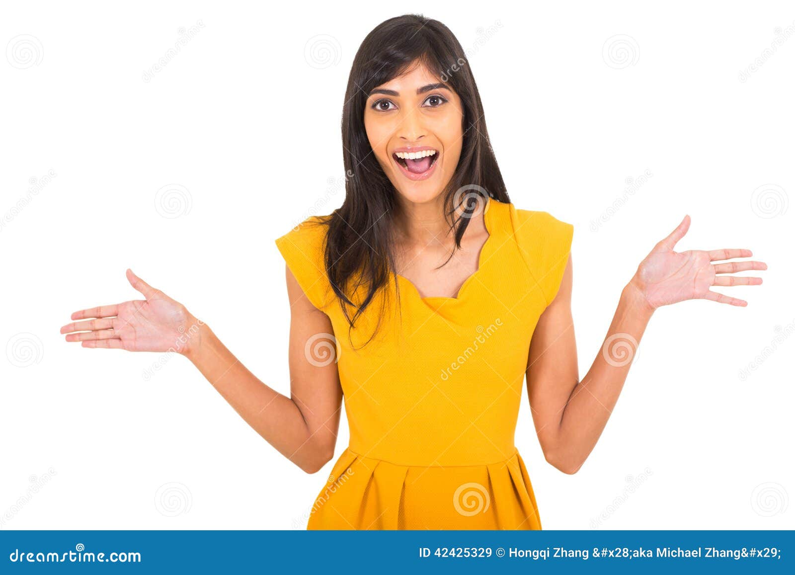 Excited indian woman stock image. Image of adorable, excited - 42425329