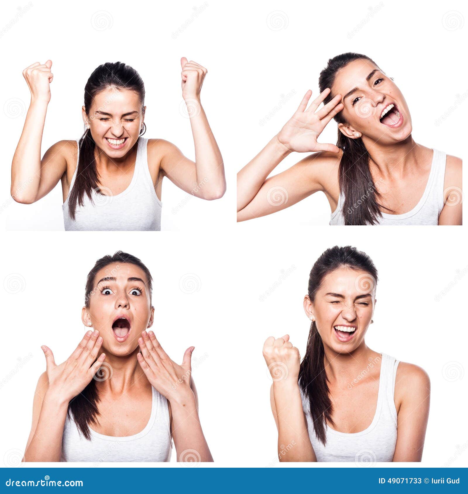 Excited, Insight Girl Composite Stock Image - Image of portrait ...