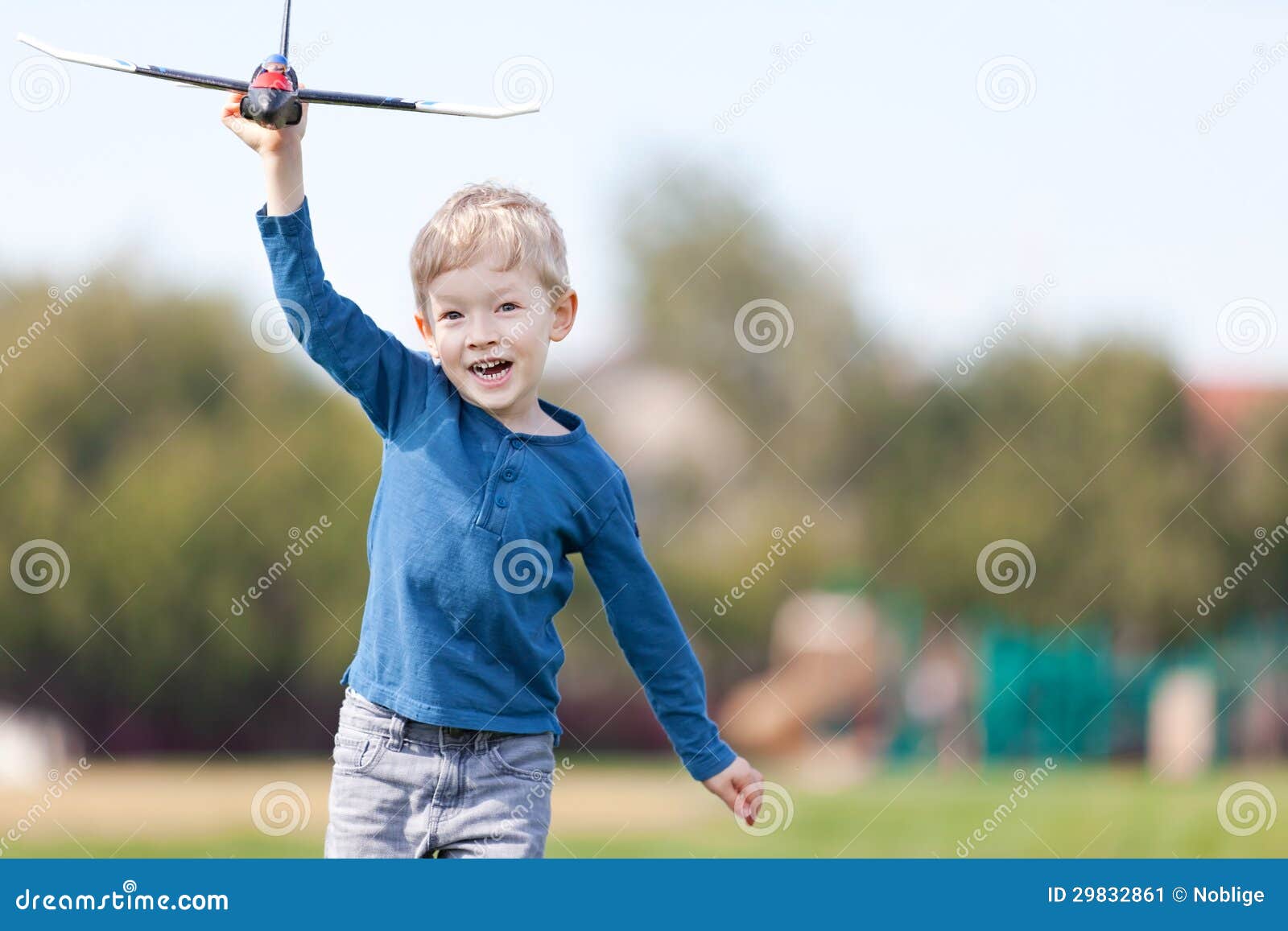 Child playing with a plane stock image. Image of holding - 29832861