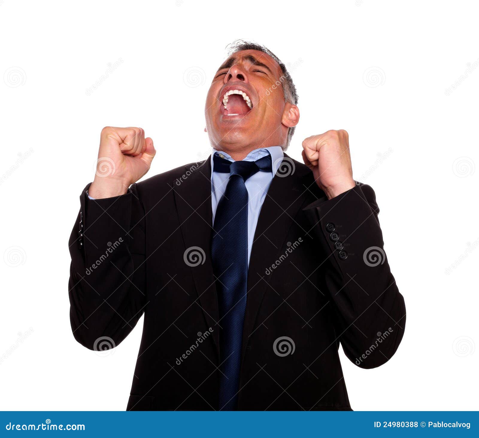 623 Happy Attractive Latin Man Celebrating Victory Stock Photos - Free ...