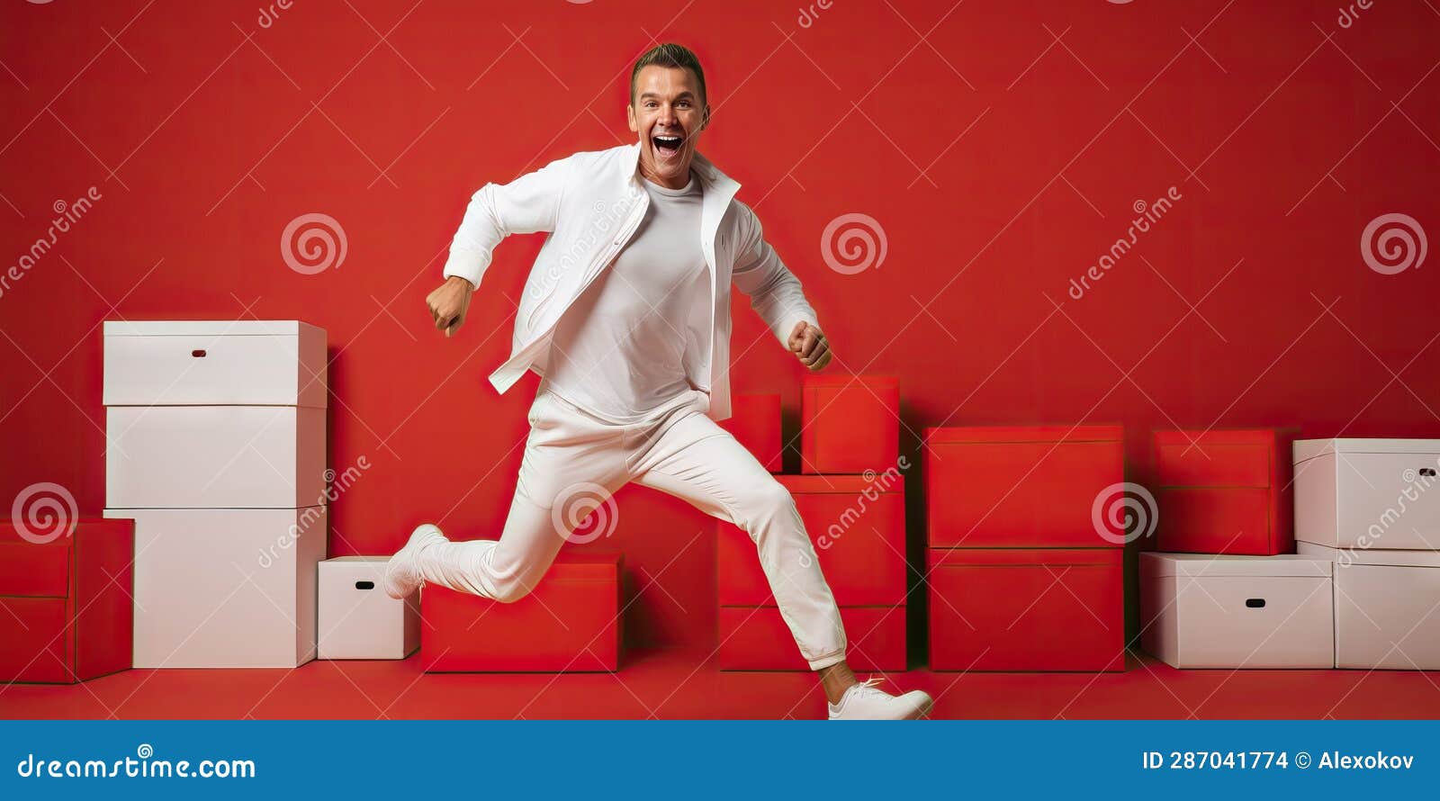 Excited Man Moving Out for the First Time AI Generated Stock ...