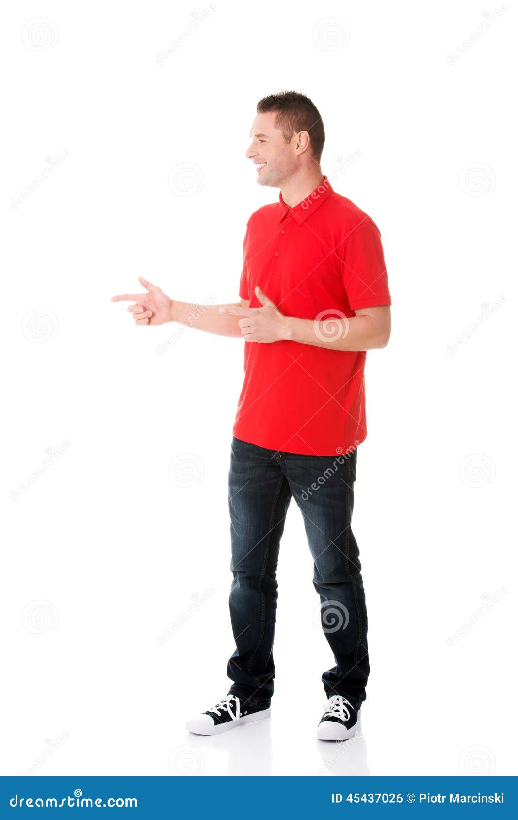 Excited man pointing stock photo. Image of gesturing - 45437026